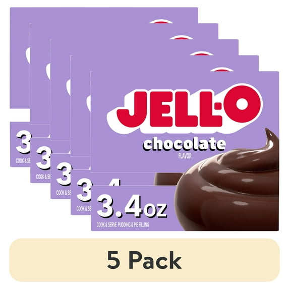 (5 pack) Jell-O Cook & Serve Chocolate Flavor Pudding & Pie Filling Mix ...