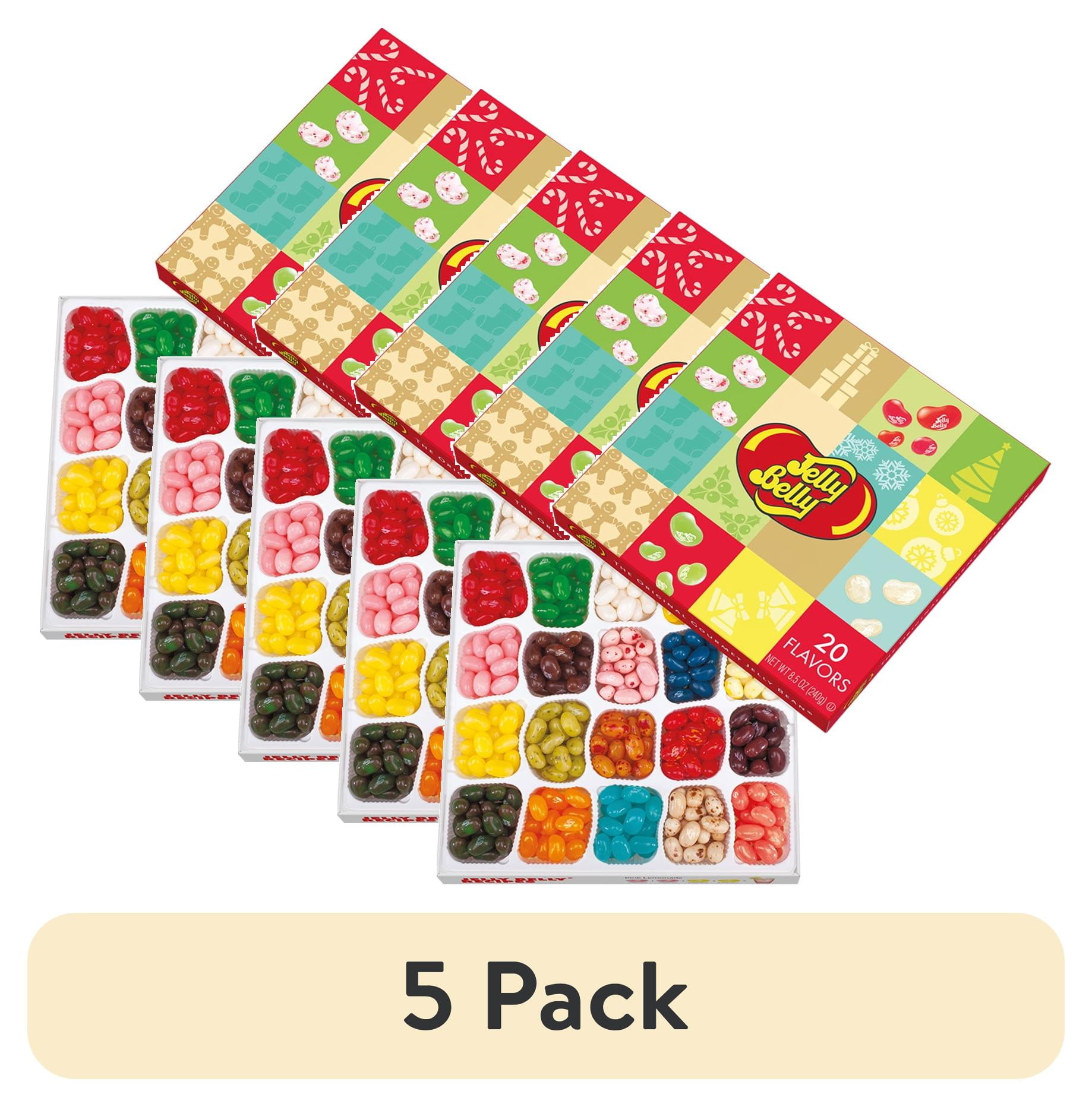 (5 pack) Jelly Belly 20-Flavor Jelly Bean Christmas Gift Box - 8.5 ...