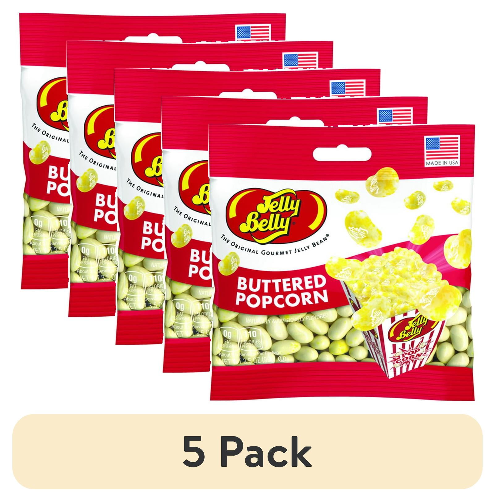 (5 pack) Jelly Belly Buttered Popcorn Jelly Beans - 3.5 oz Grab & Go ...