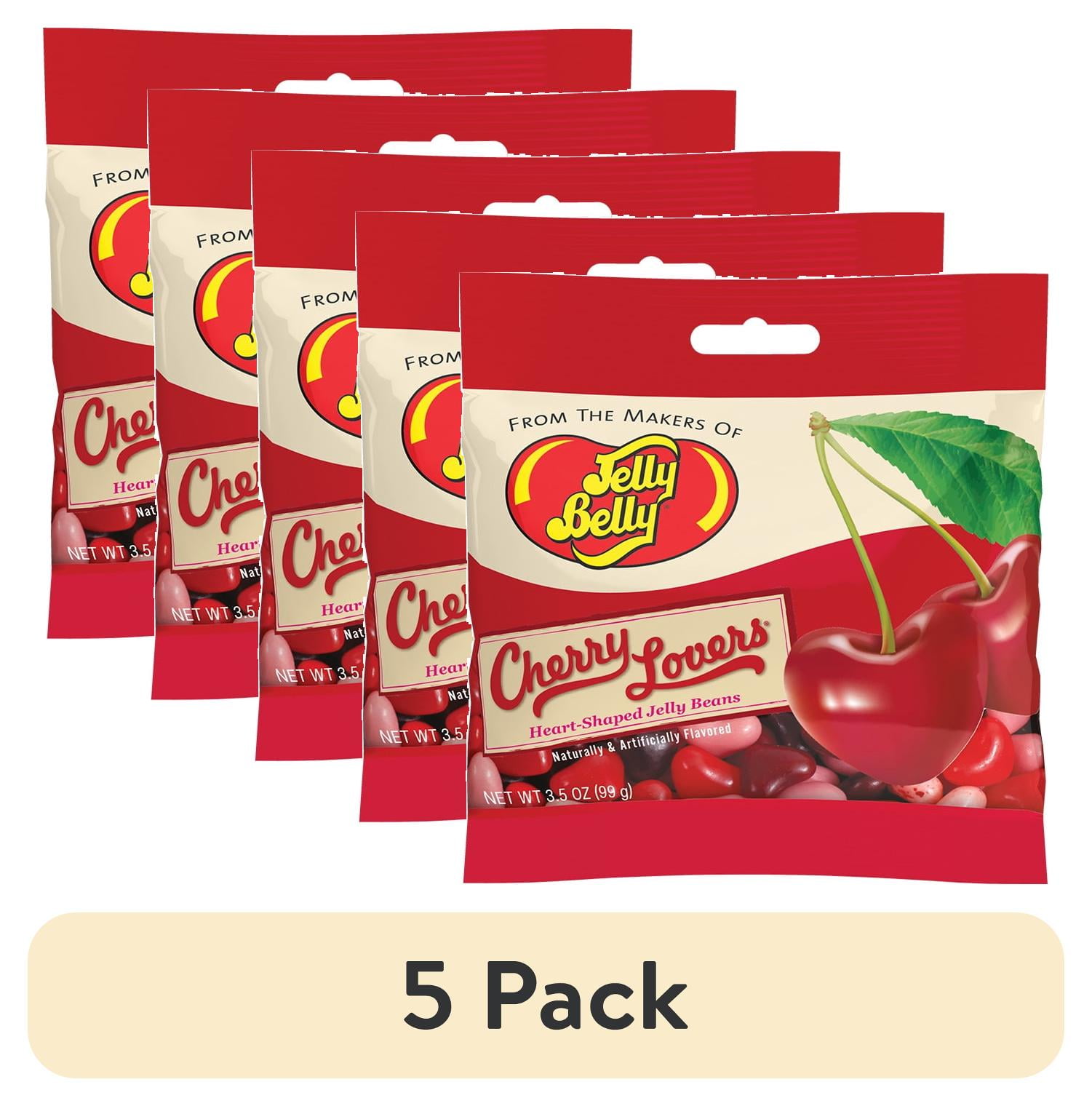 (5 pack) Jelly Belly Cherry Lovers - 3.5 oz Grab & Go® Bag - True-to ...