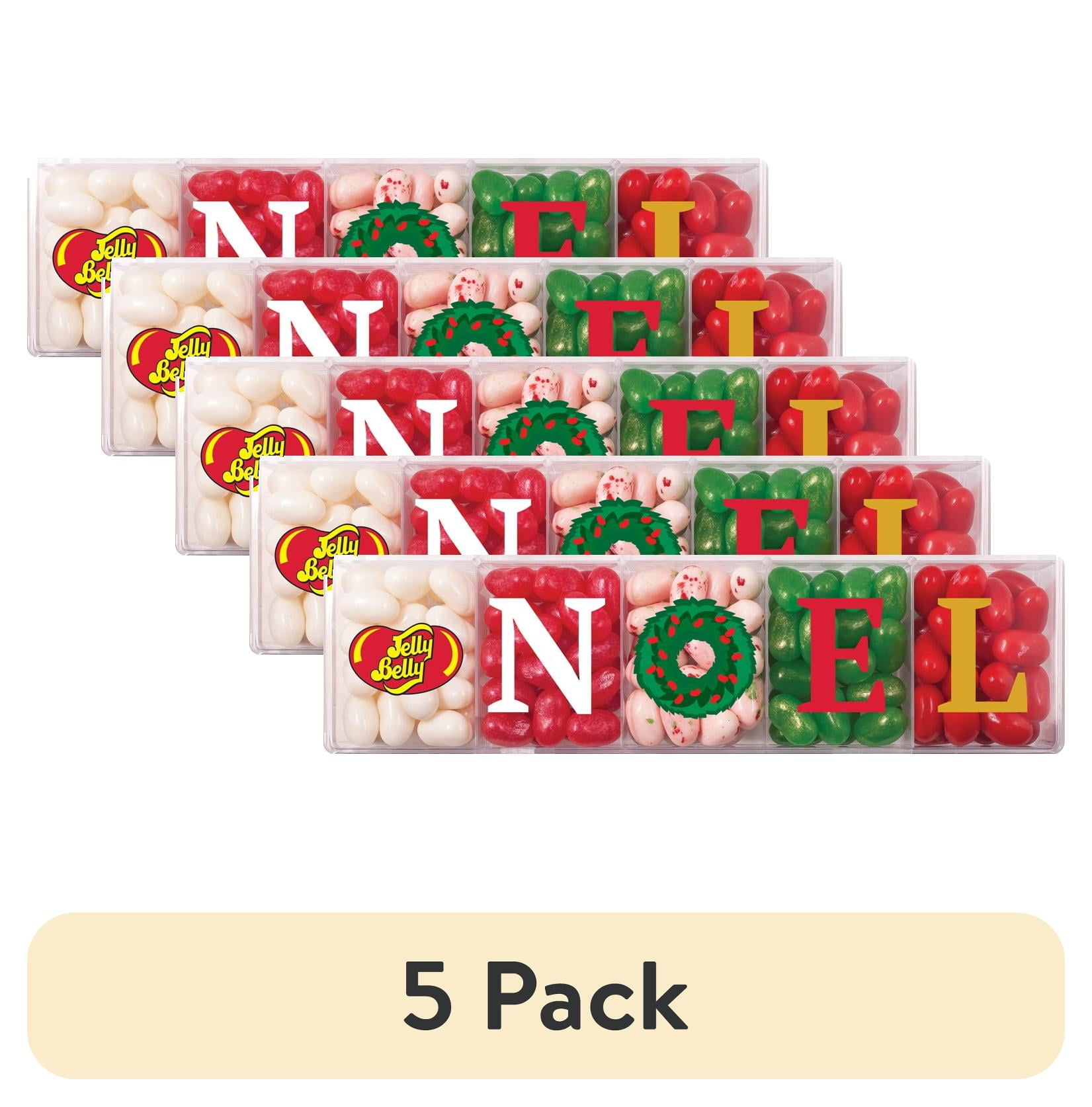 (5 pack) Jelly Belly Christmas 5-Flavor NOEL Clear Gift Box of Jelly ...