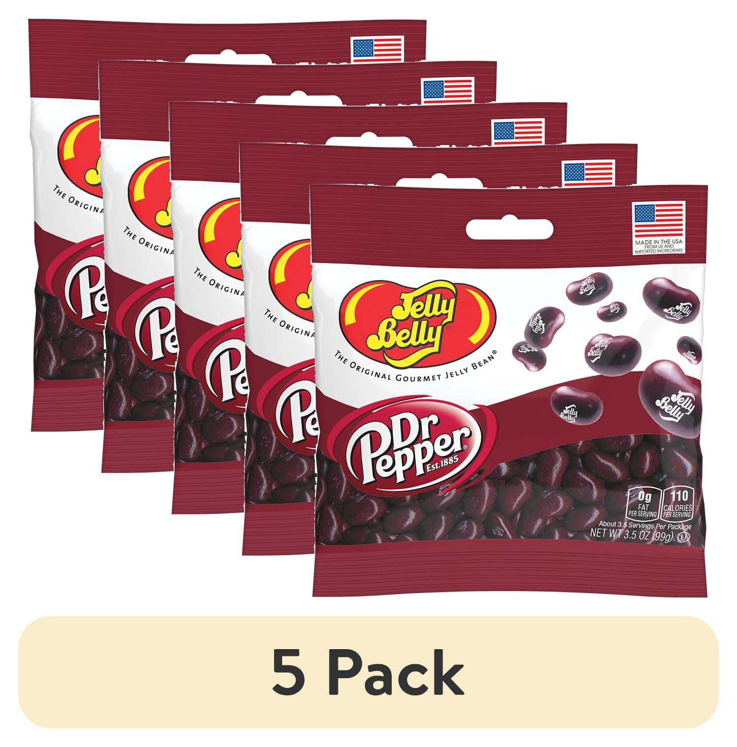(5 pack) Jelly Belly Dr. Pepper Jelly Beans - 3.5 oz Grab & Go® Bags ...
