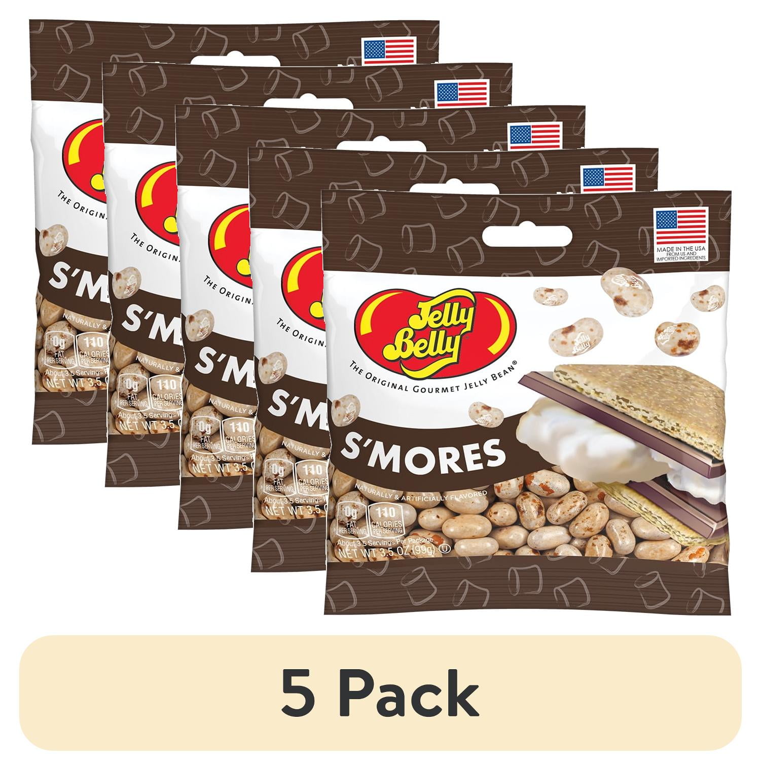 (5 pack) Jelly Belly S'Mores Jelly Beans - 3.5 oz Grab & Go® Bags ...