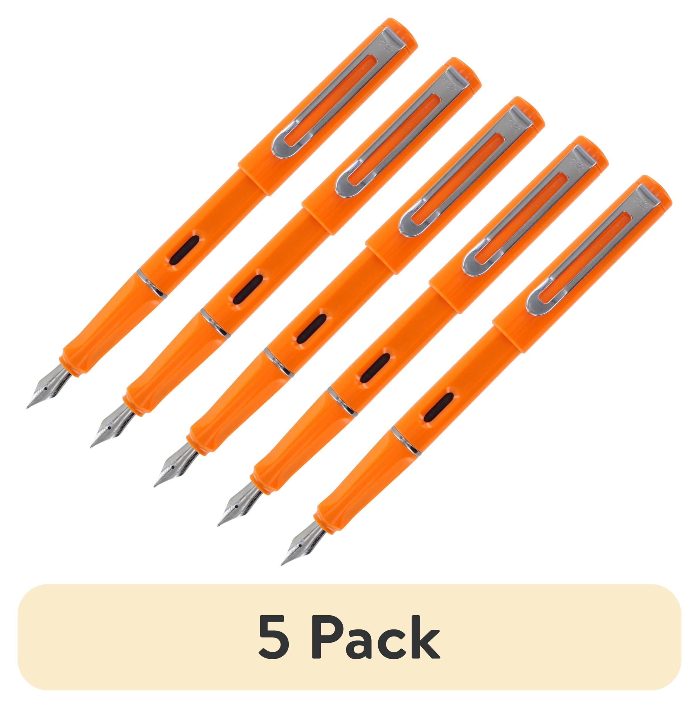 (5 pack) JinHao 599A Orange Plastic Fountain Pen - Walmart.com