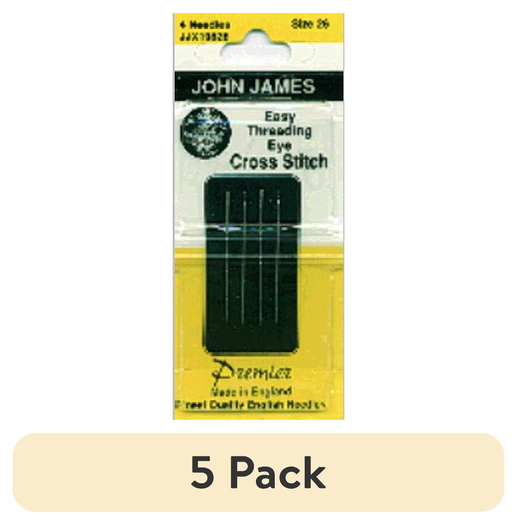(5 pack) John James Easy Threading Calyxeye Hand Needles-Size 26 4/Pkg - Walmart.com
