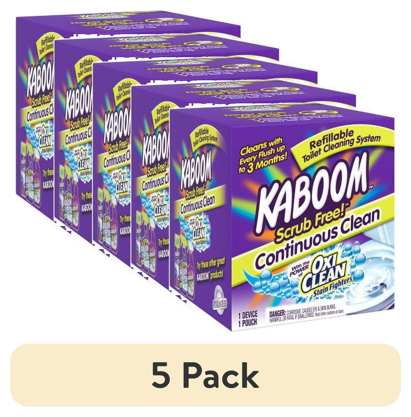 (5 pack) Kaboom 35113 Scrub Free! Toilet Cleaning System With Oxi Clean ...