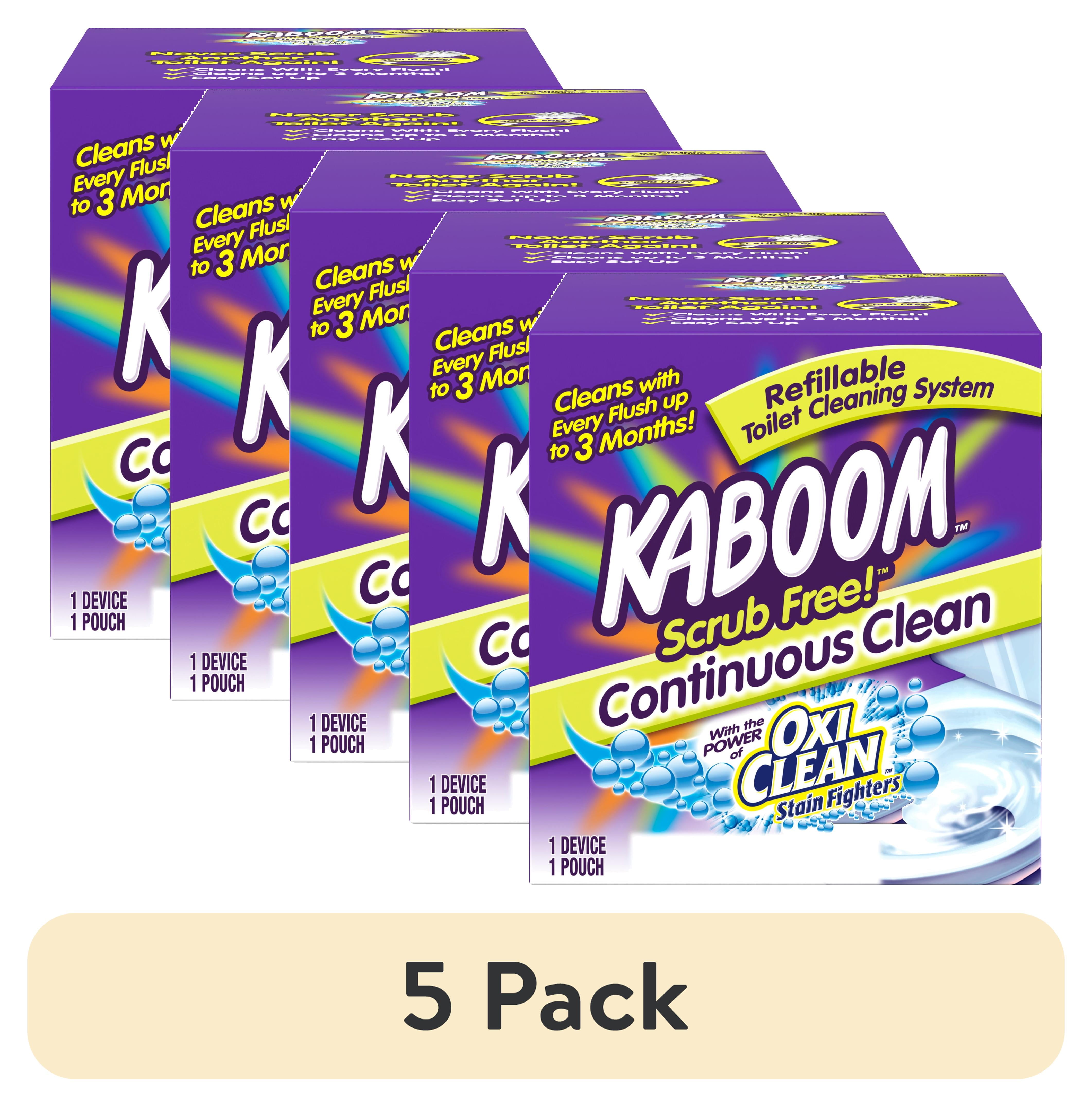 (5 pack) Kaboom Scrub Free! Continuous Clean Toilet Cleaning 1CT System ...