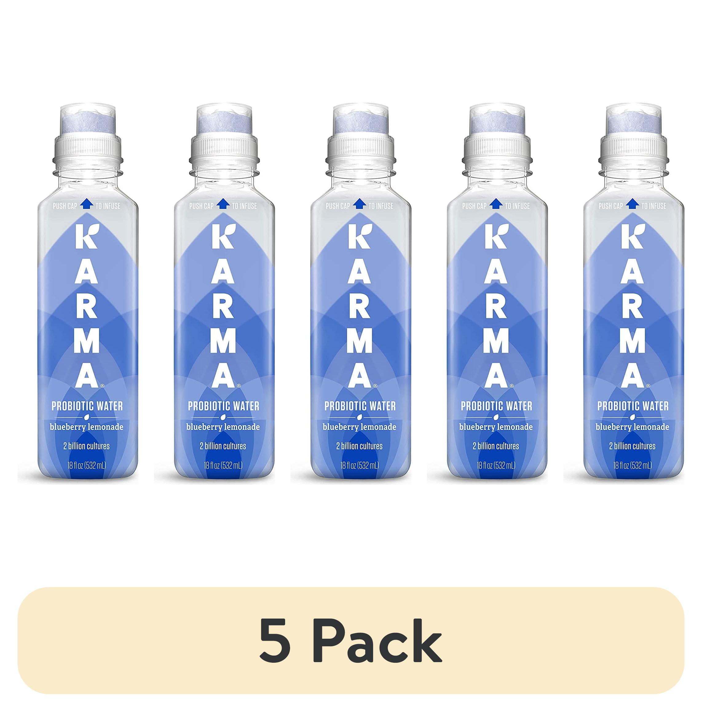 (5 pack) Karma Probiotic Water, Blueberry Lemonade, 18 fl. oz., 1 Count ...