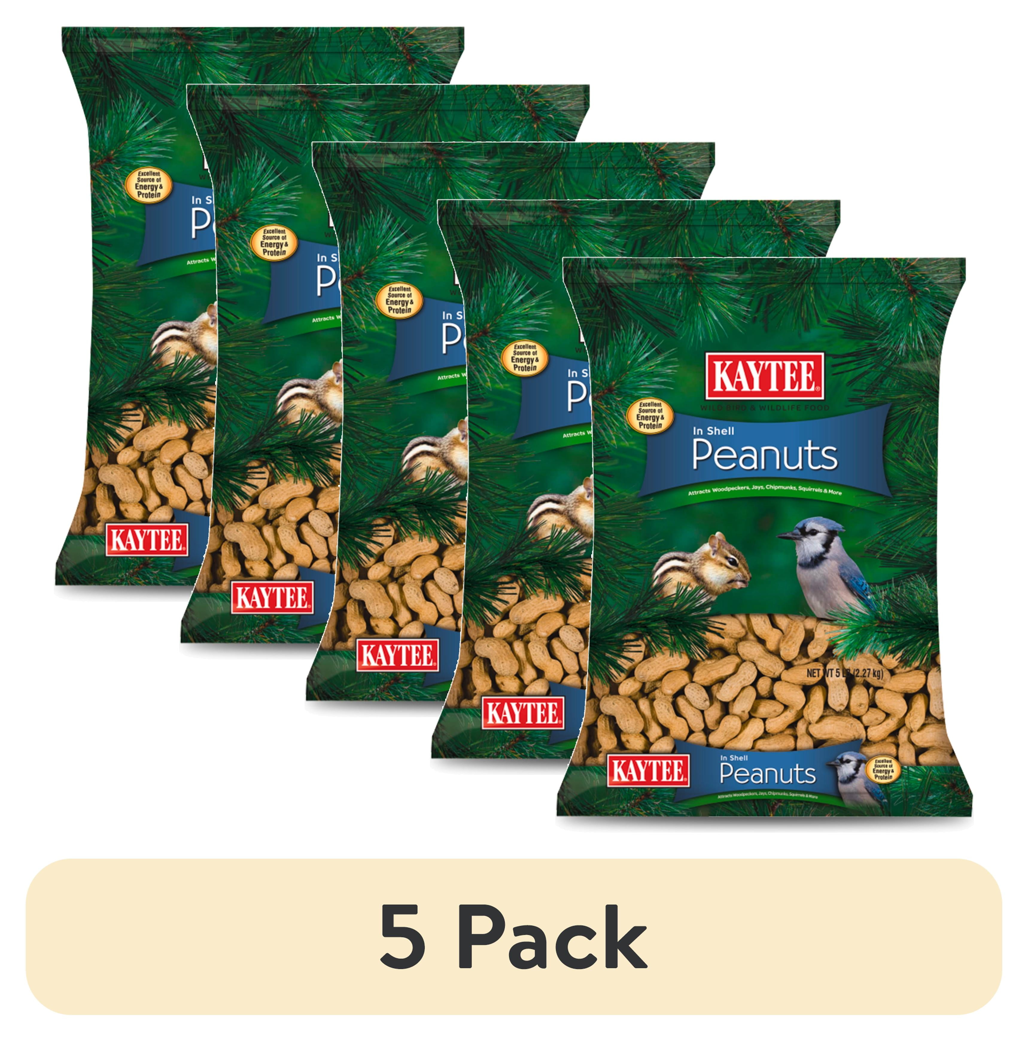 (5 pack) Kaytee In Shell Peanuts Wild Bird Feed, 5 Pounds - Walmart.com