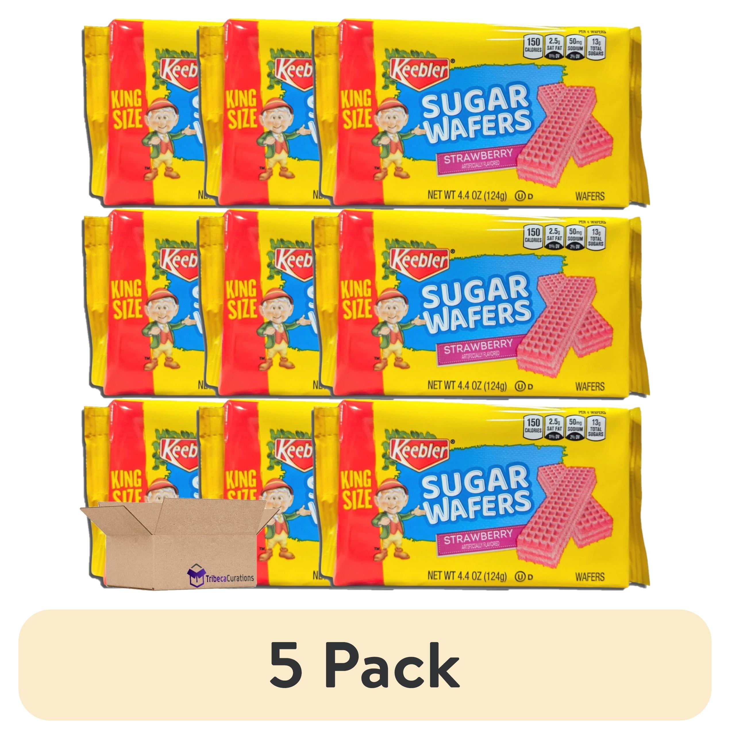 (5 pack) Keebler King Size Strawberry Sugar Wafers Value Pack | 4.4 ...