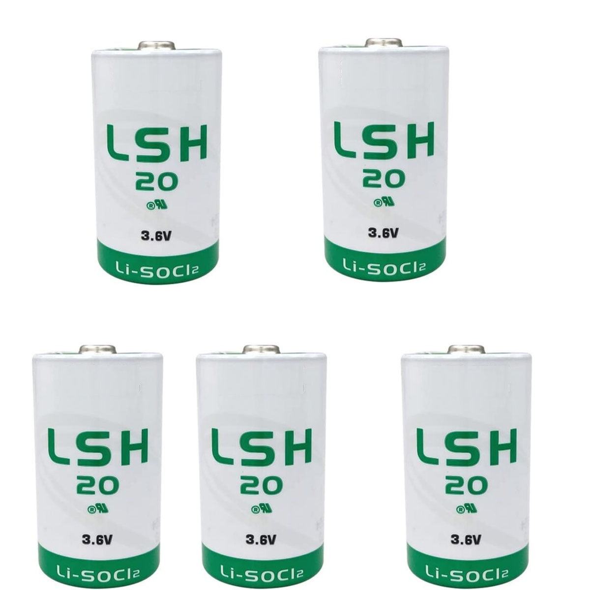 5-pack LSH20 batteryFor Saft LSH20 D 3.6V Primary Lithium Battery LSH ...