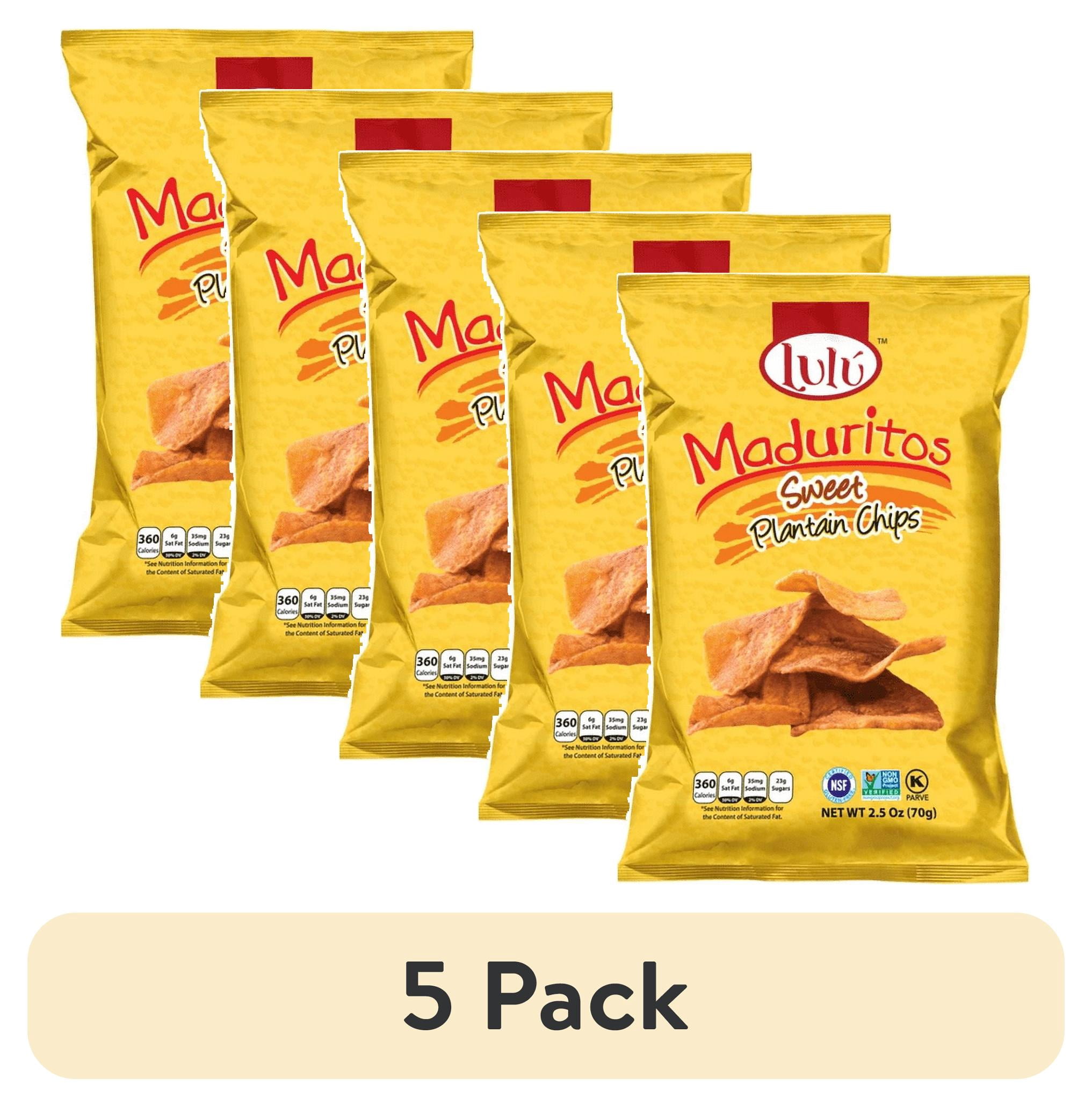 (5 pack) LULU Chips Snack Pack | Sweet Plantain Chips | Plantain Chip ...