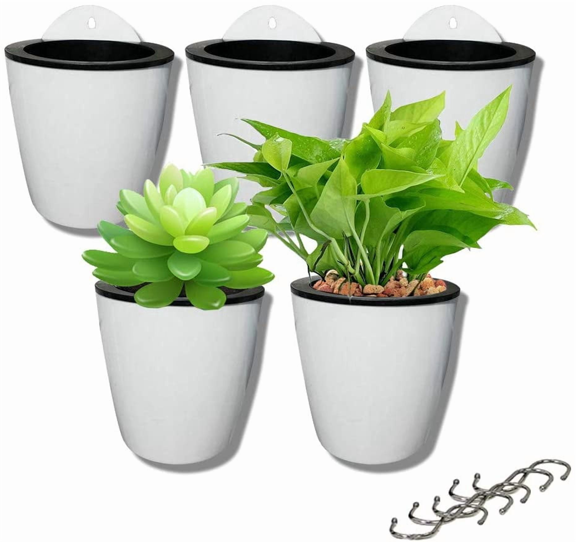 5 pack Lazy flower pots Water hanging plants Pot/Self Watering Planter ...