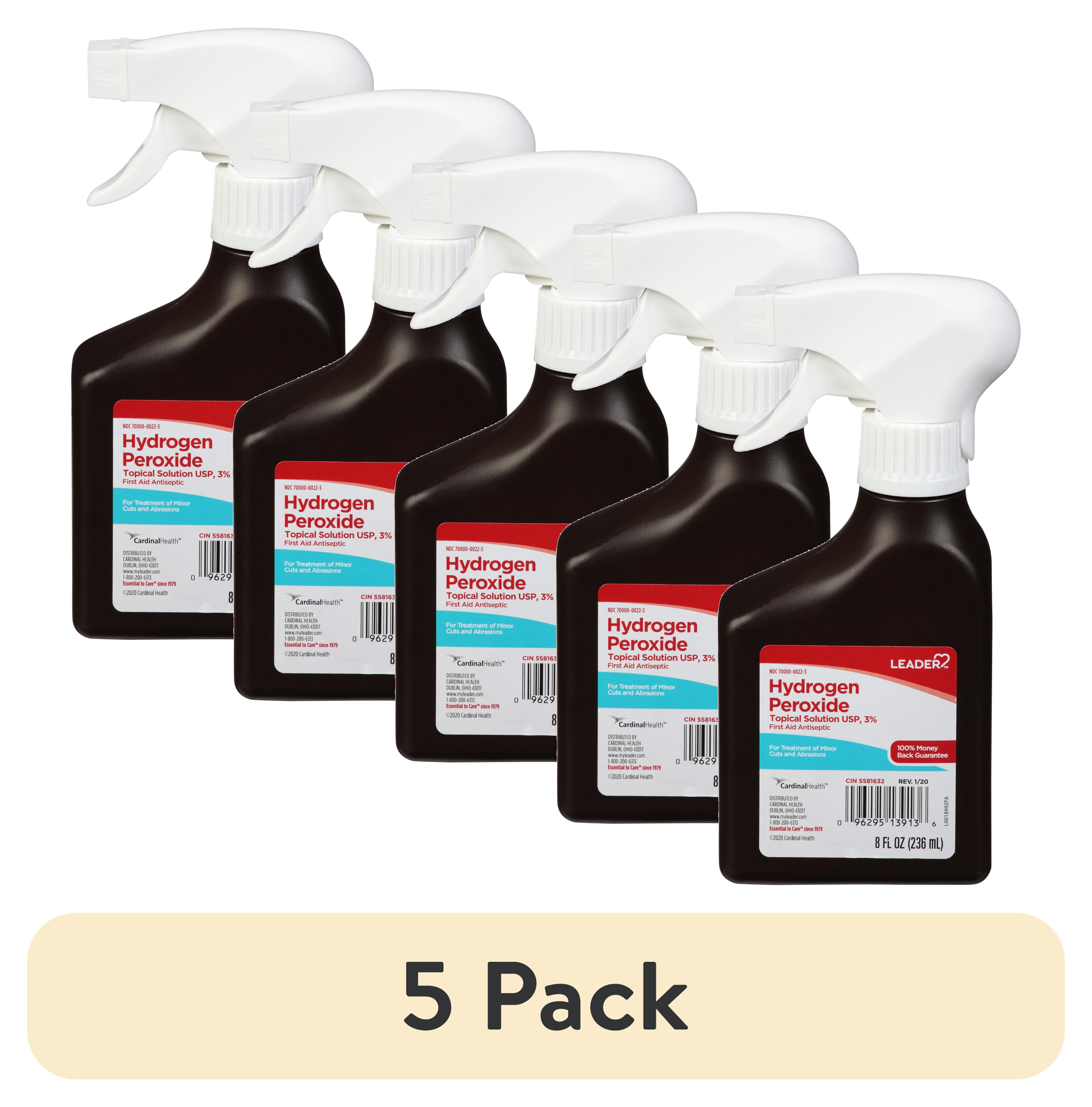 (5 pack) Leader Hydrogen Peroxide First Aid Antiseptic Topical Solution ...