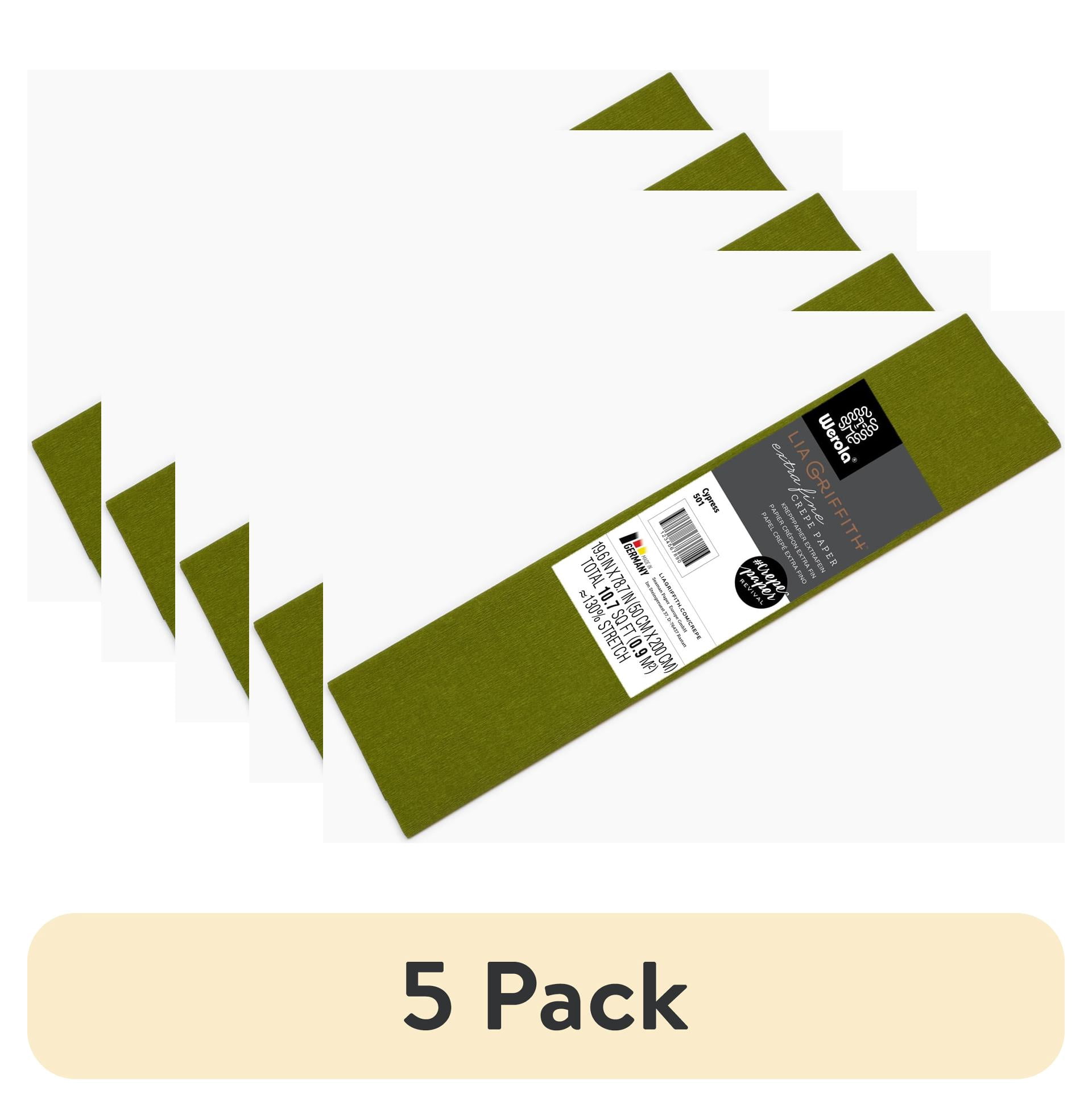 (5 pack) Lia Griffith Extra Fine Crepe Paper, Cypress Green Craft Paper ...