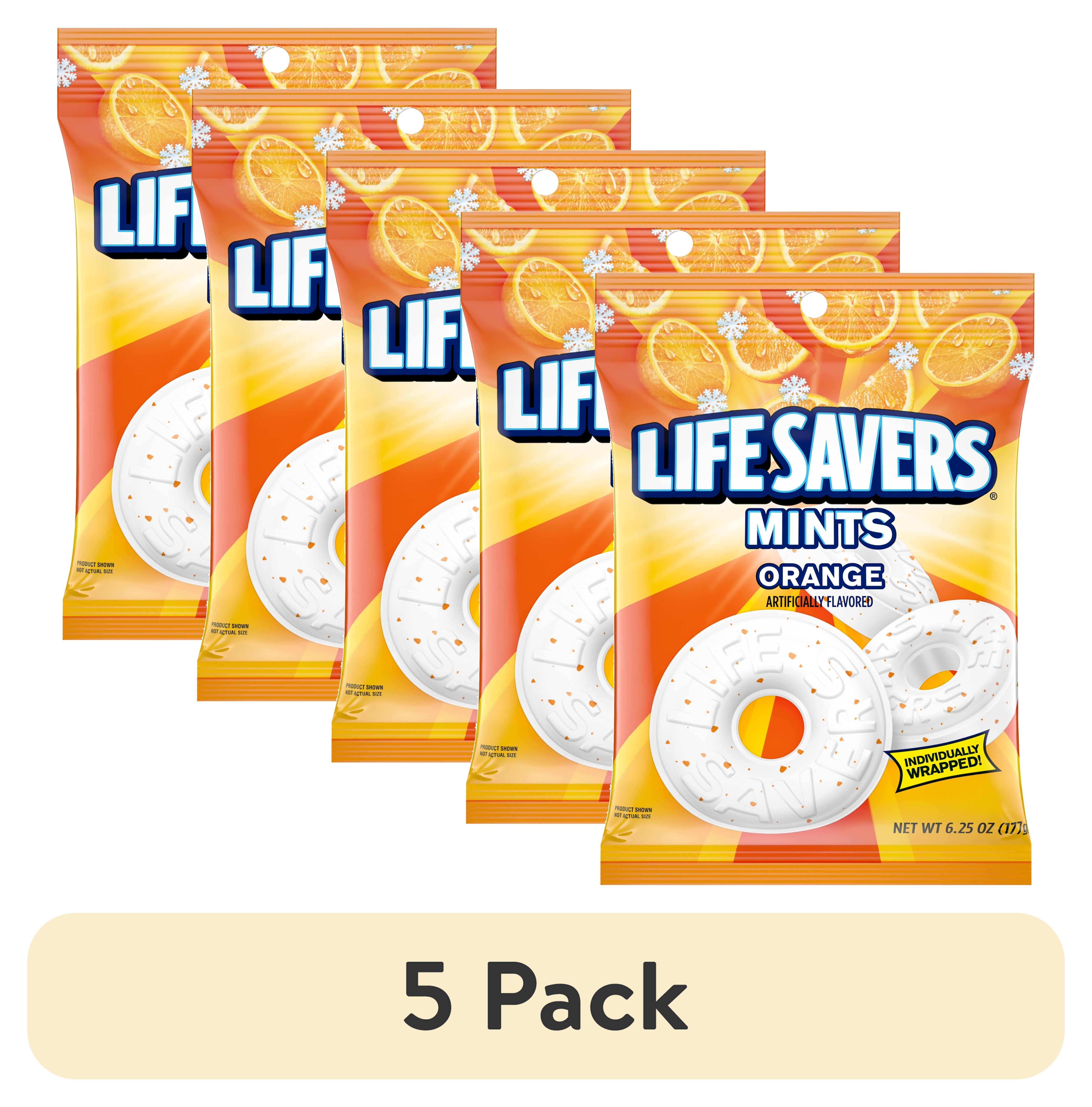 (5 pack) Life Savers Orange Breath Mints Hard Candy - 6.25 oz Bag ...