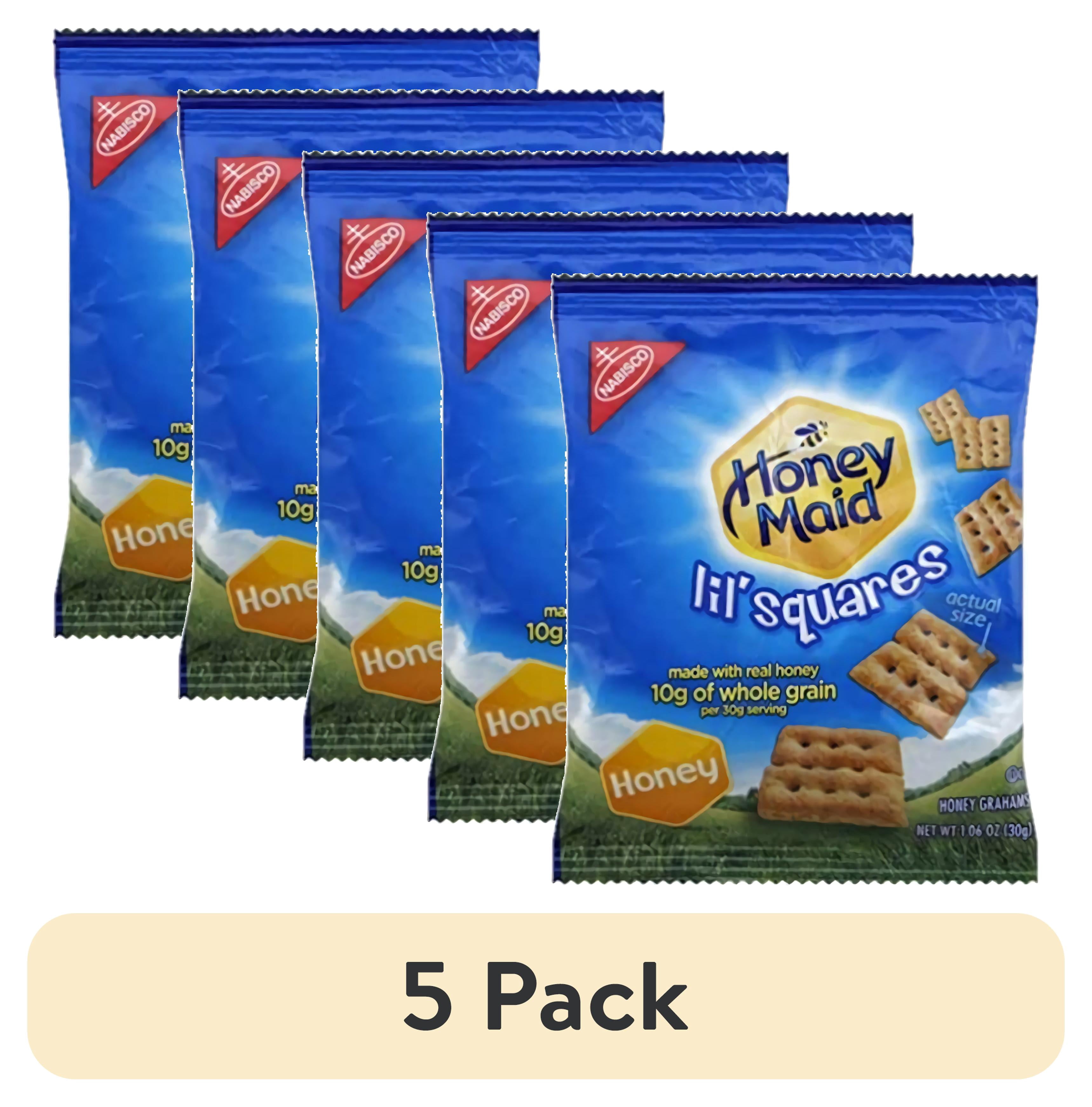 (5 pack) Lil' Squares Honey Graham Crackers by Honey Maid | 1.06 Ounce ...