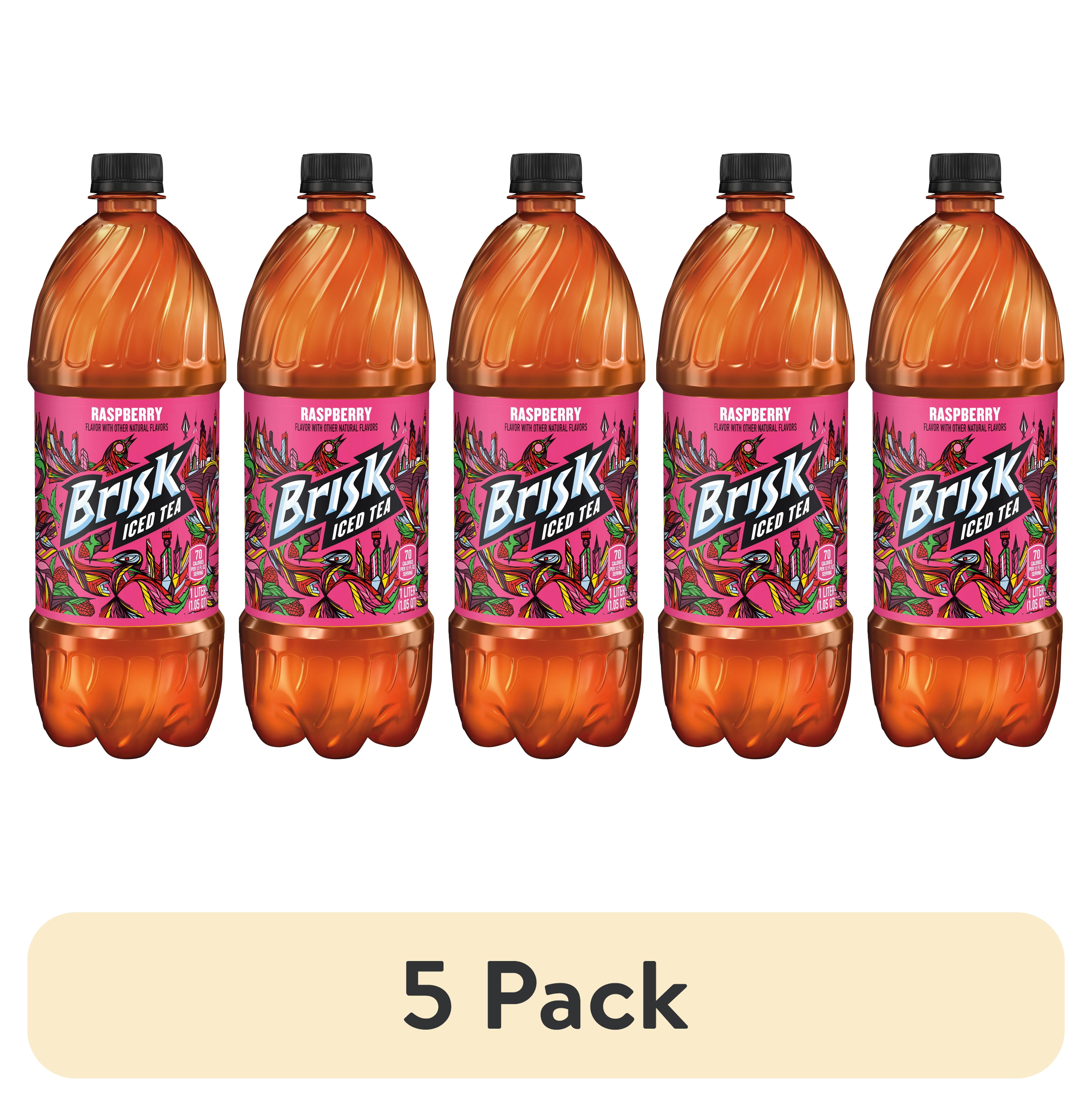 (5 pack) Lipton Brisk Raspberry Iced Tea 1 Liter Bottle - Walmart.com