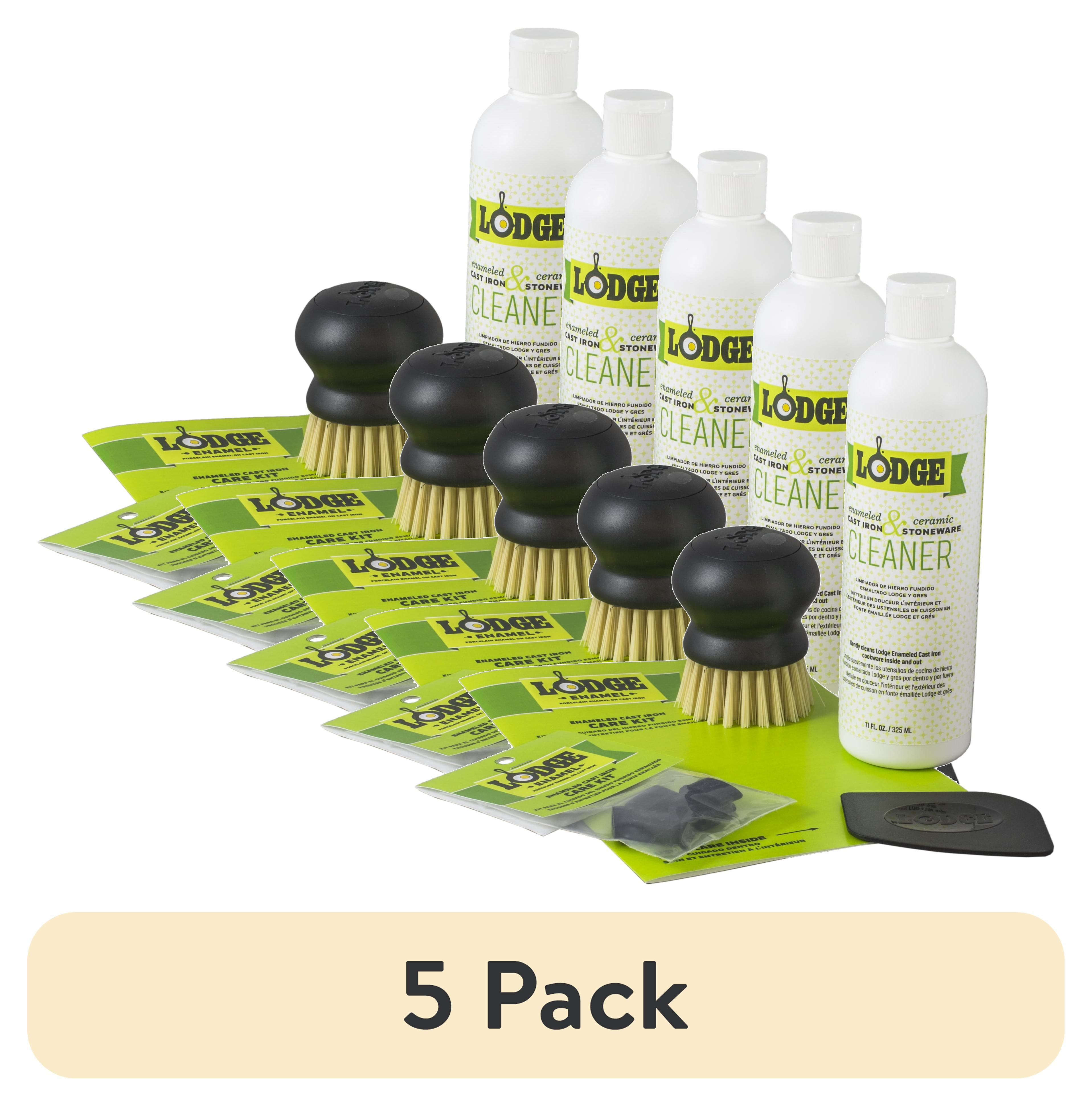 (5 pack) Lodge Cast Iron Enameled Cast Iron & Stoneware Care Kit ...