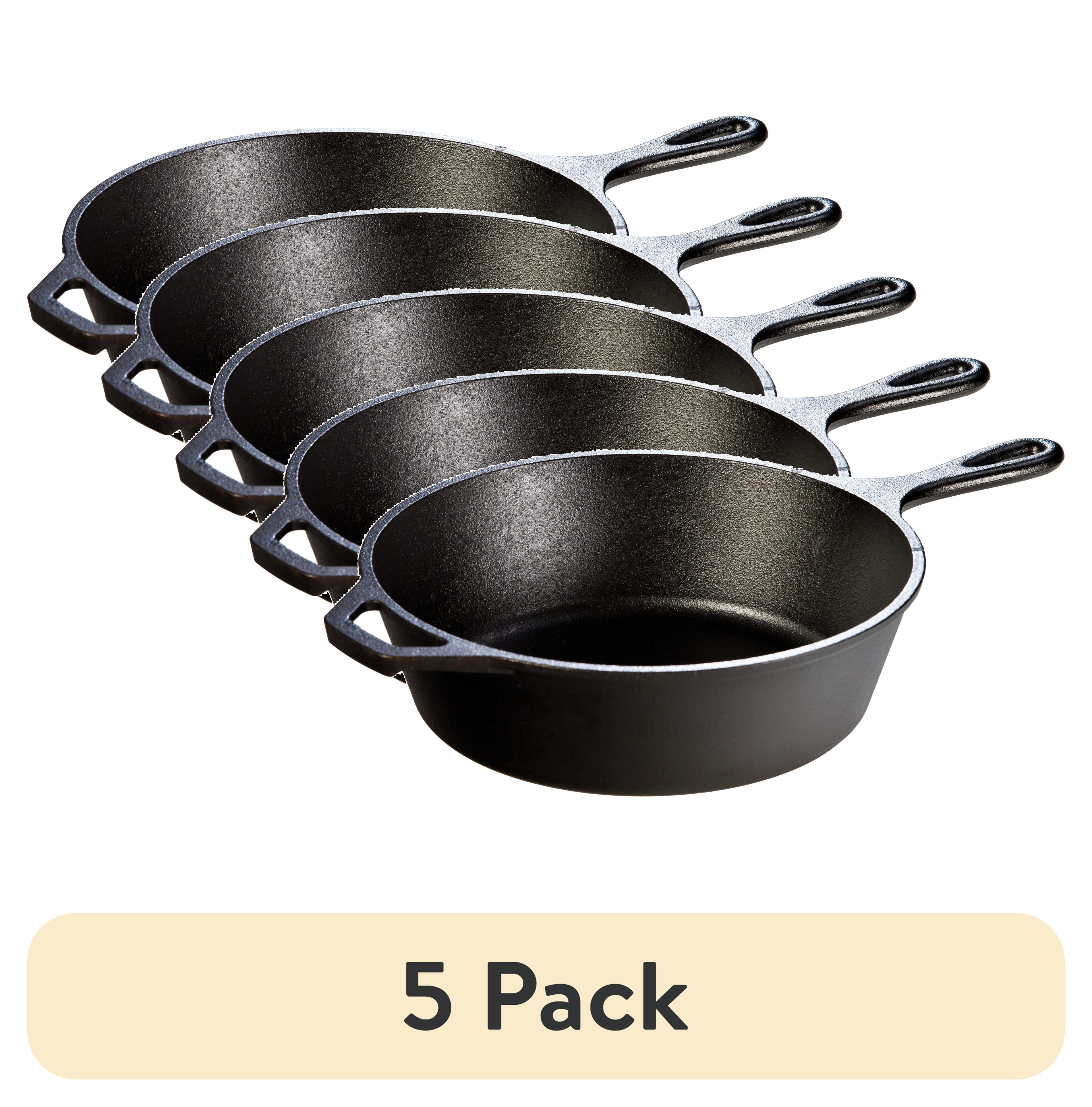 (5 pack) Lodge Logic L8DSK3 Pre-Seasoned Cast Iron Deep Skillet 10.5 ...