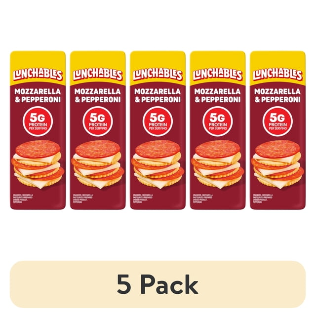 Lunchables Pepperoni & Mozzarella Crackers - 5 Pack - Walmart Business ...