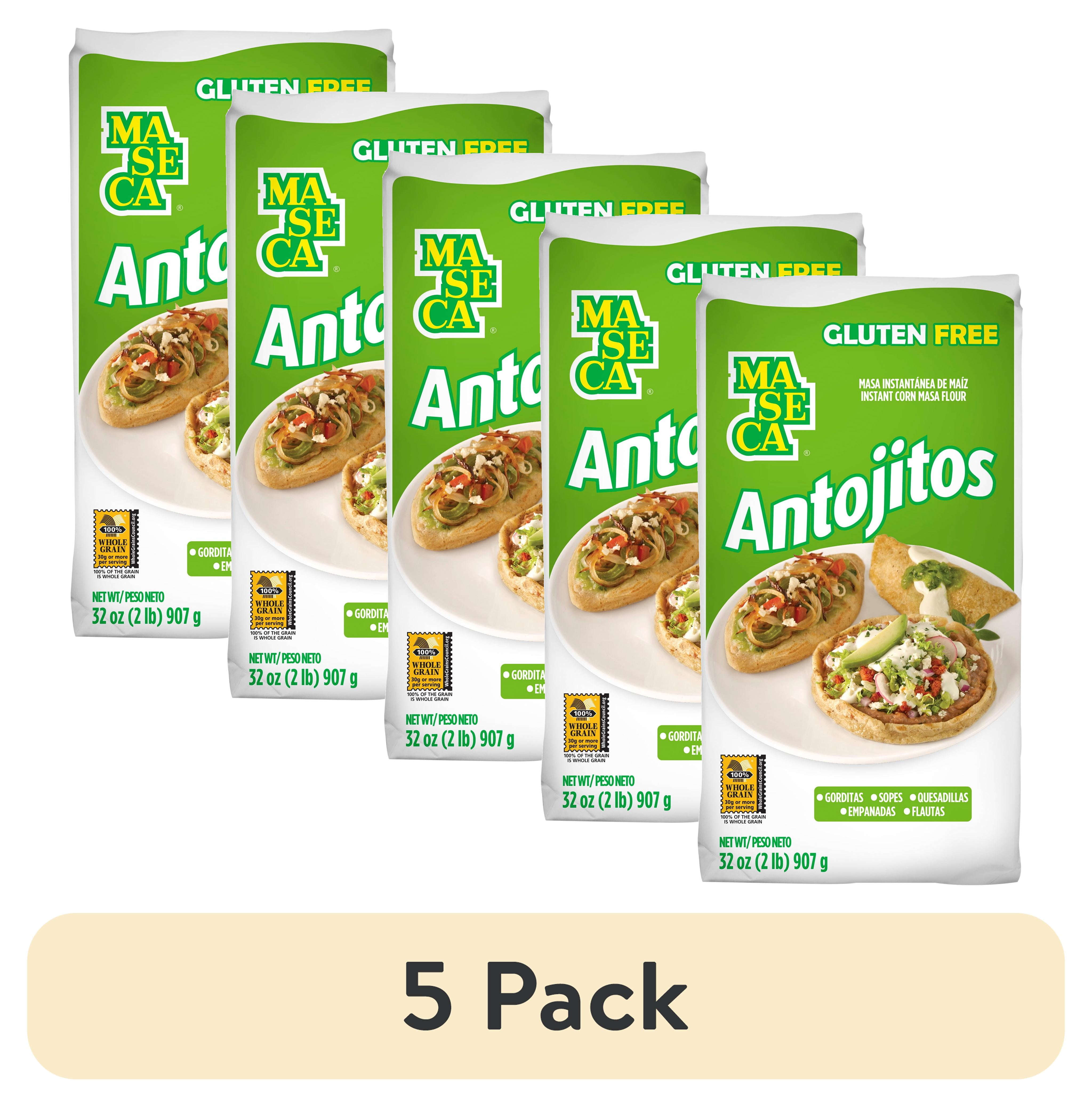 (5 pack) MASECA Antojitos Instant Corn Masa Flour 2 Lb Bag - Walmart.com