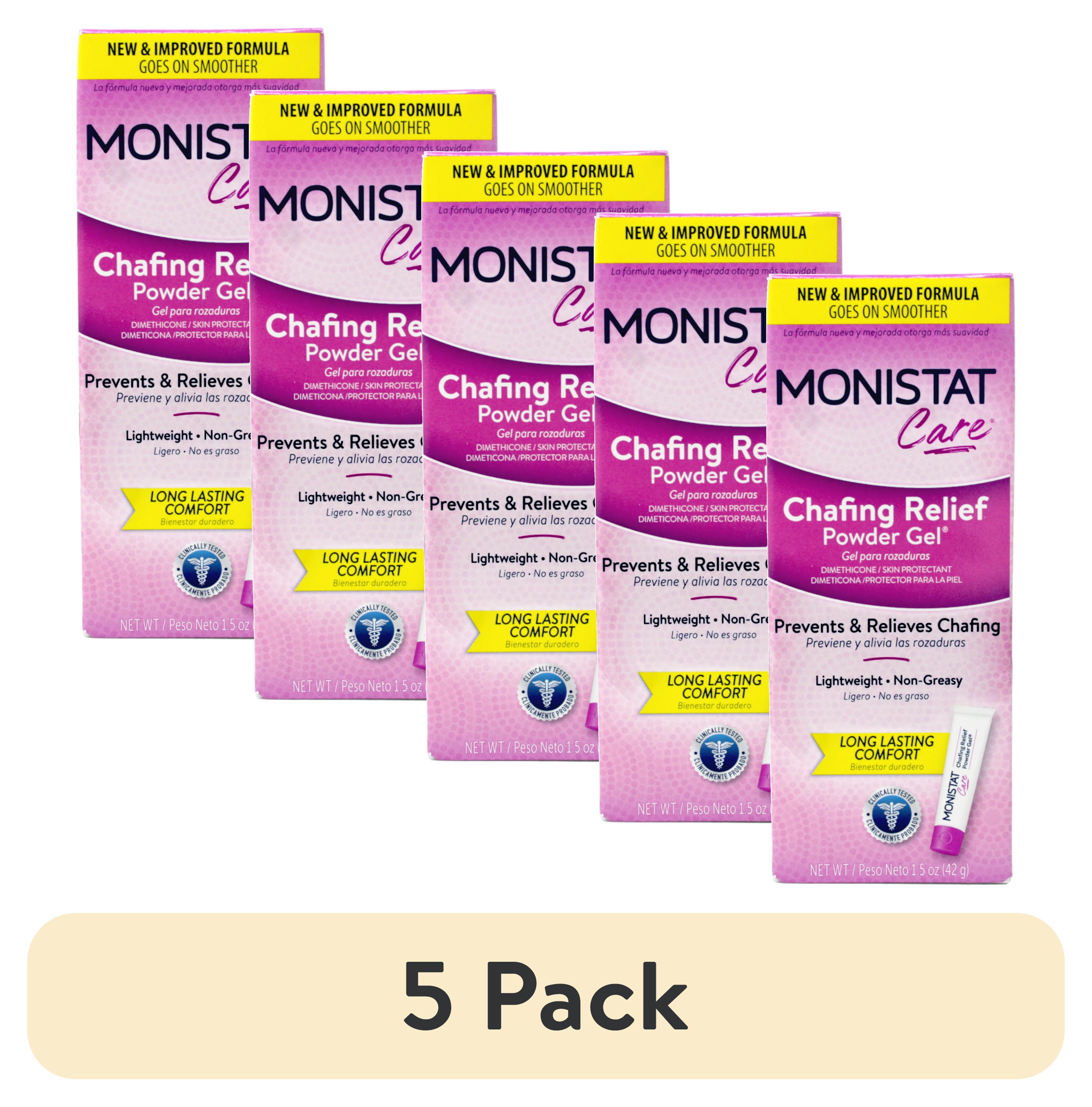 (5 pack) MONISTAT Chafing Relief Powder Gel 1.5 oz - Walmart.com
