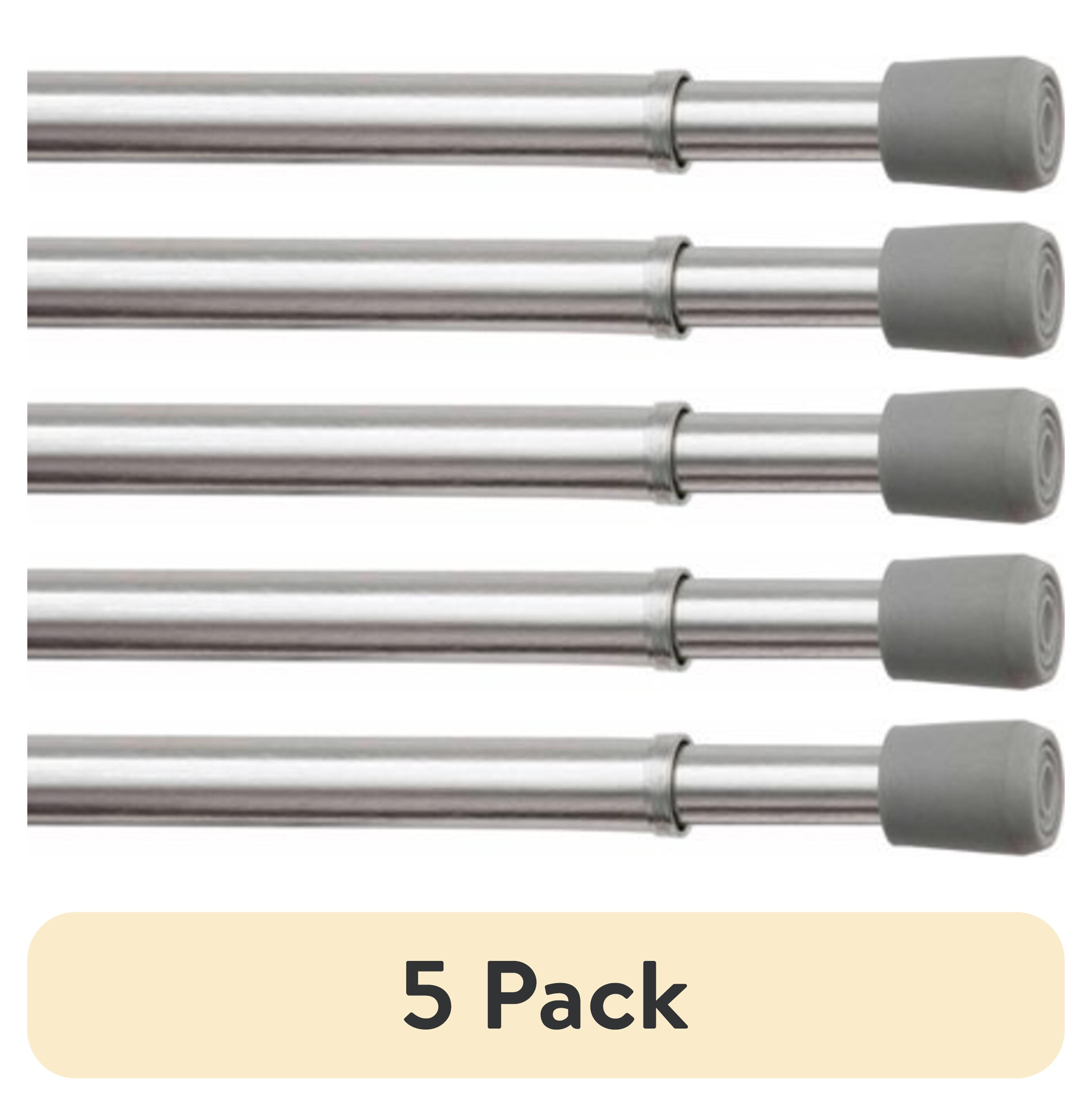 (5 pack) Mainstays 28-48 in. Adjustable Spring Tension Curtain Rod, 7/ ...