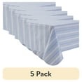 (5 pack) Mainstays Blue Striped PEVA Tablecloth 60" x 84" Rectangle ...