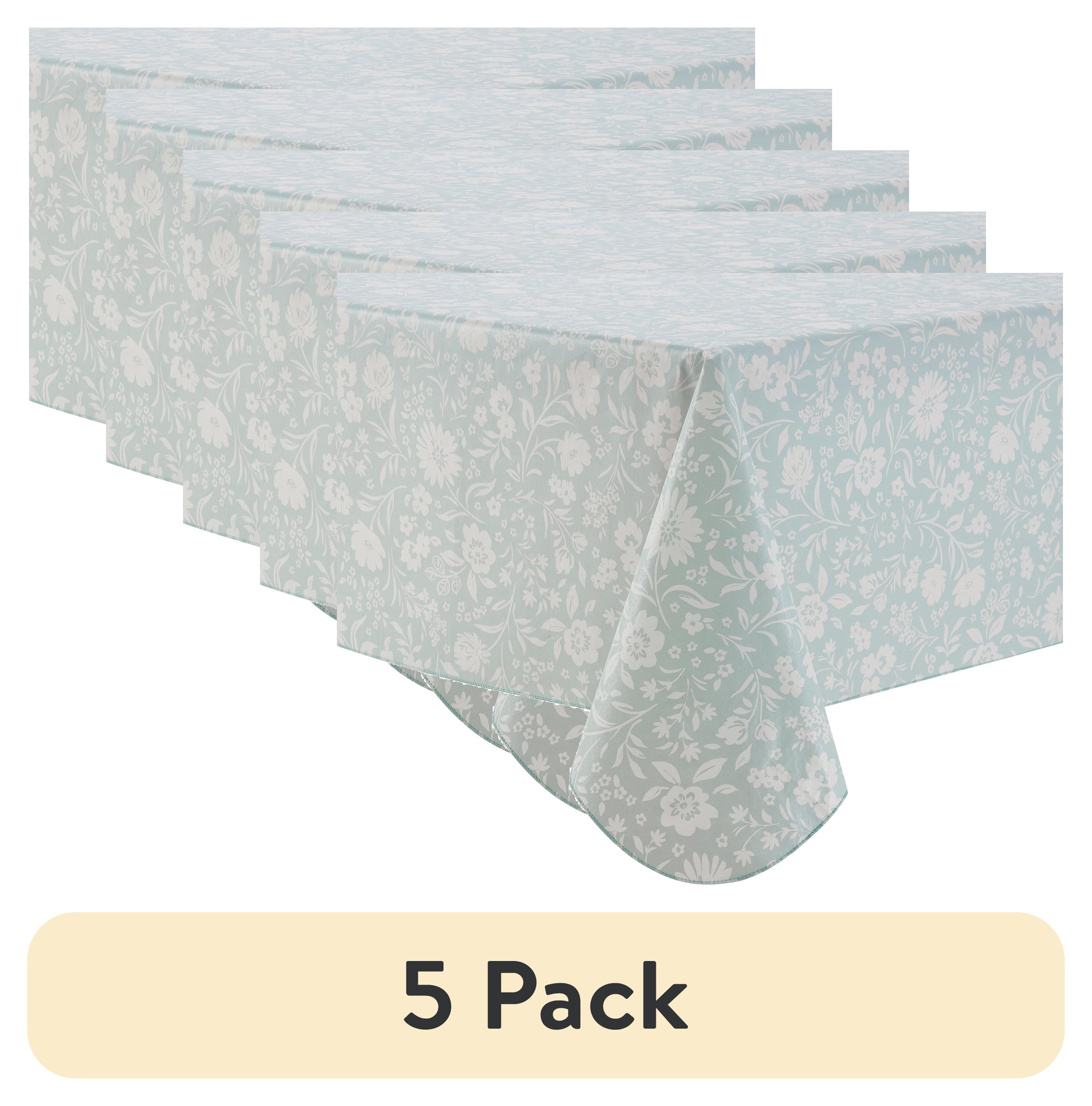 (5 pack) Mainstays Floral Print PEVA Tablecloth 60" x 84" Rectangle ...