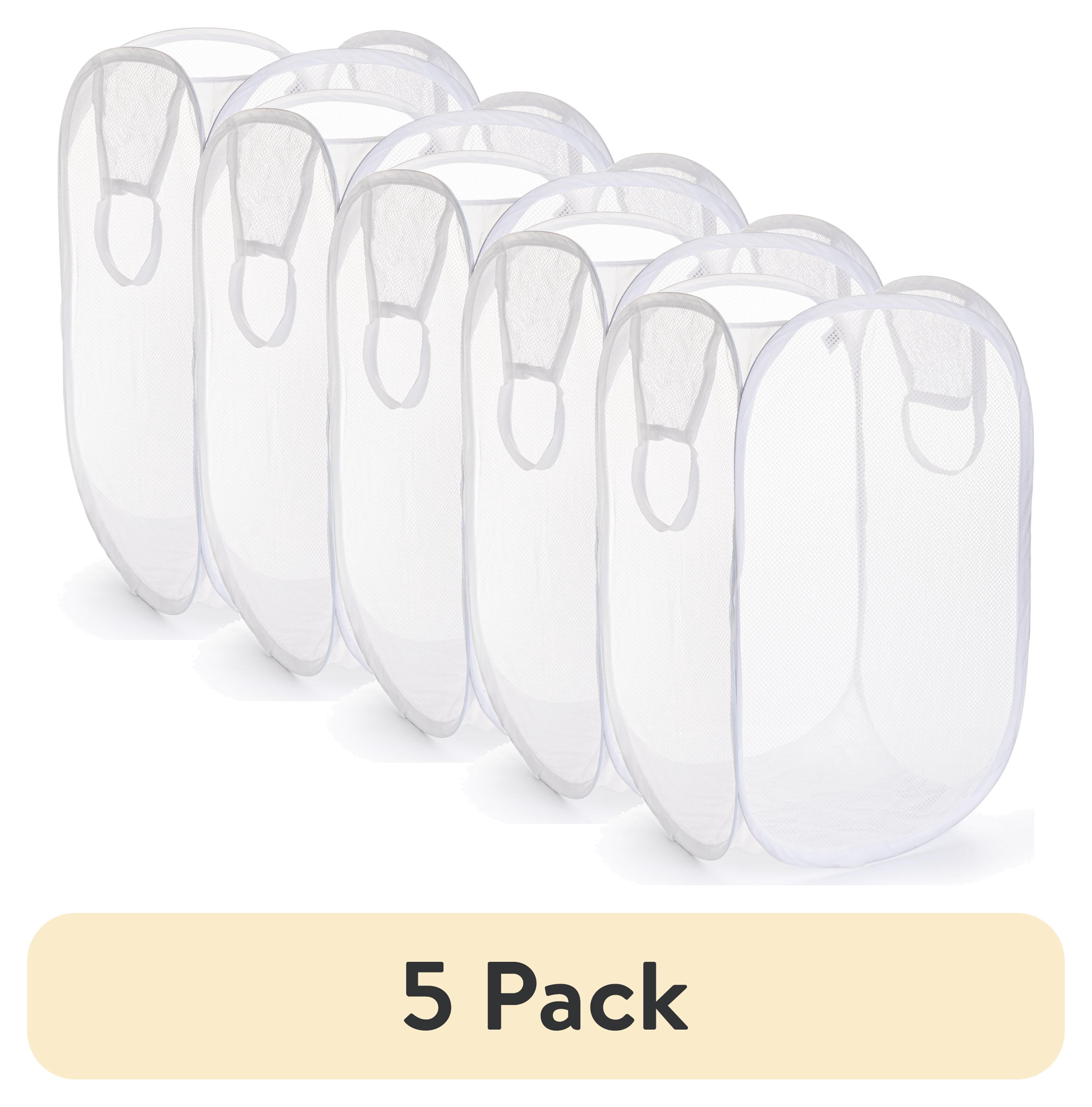 (5 pack) Mainstays Mesh Pop-up Hamper, Collapsible, Holds 2 Loads ...
