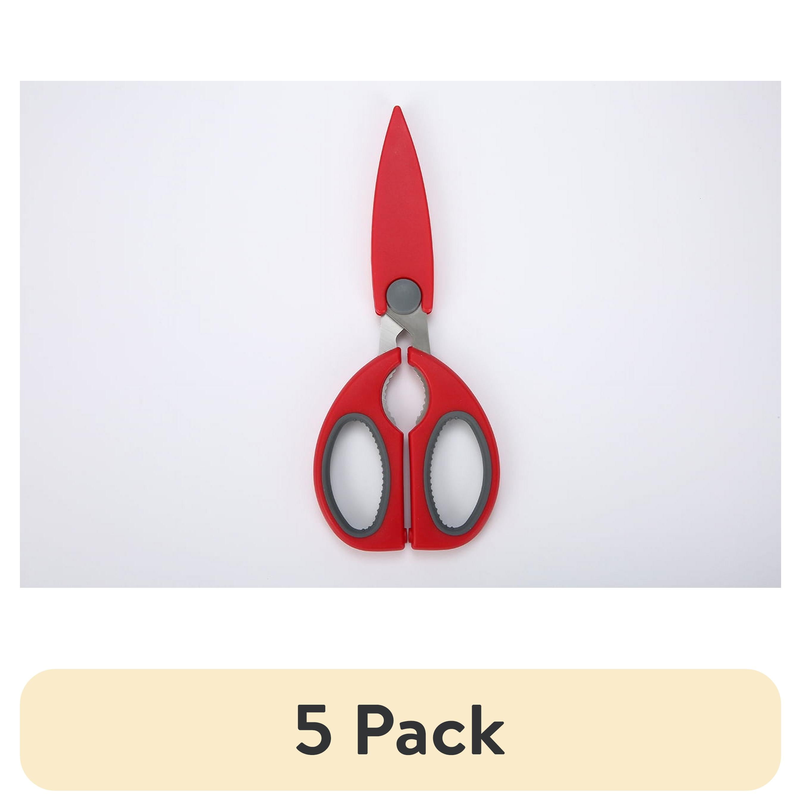 (5 pack) Mainstays Utility Scissors with Sheath, Stainless Steel and ...