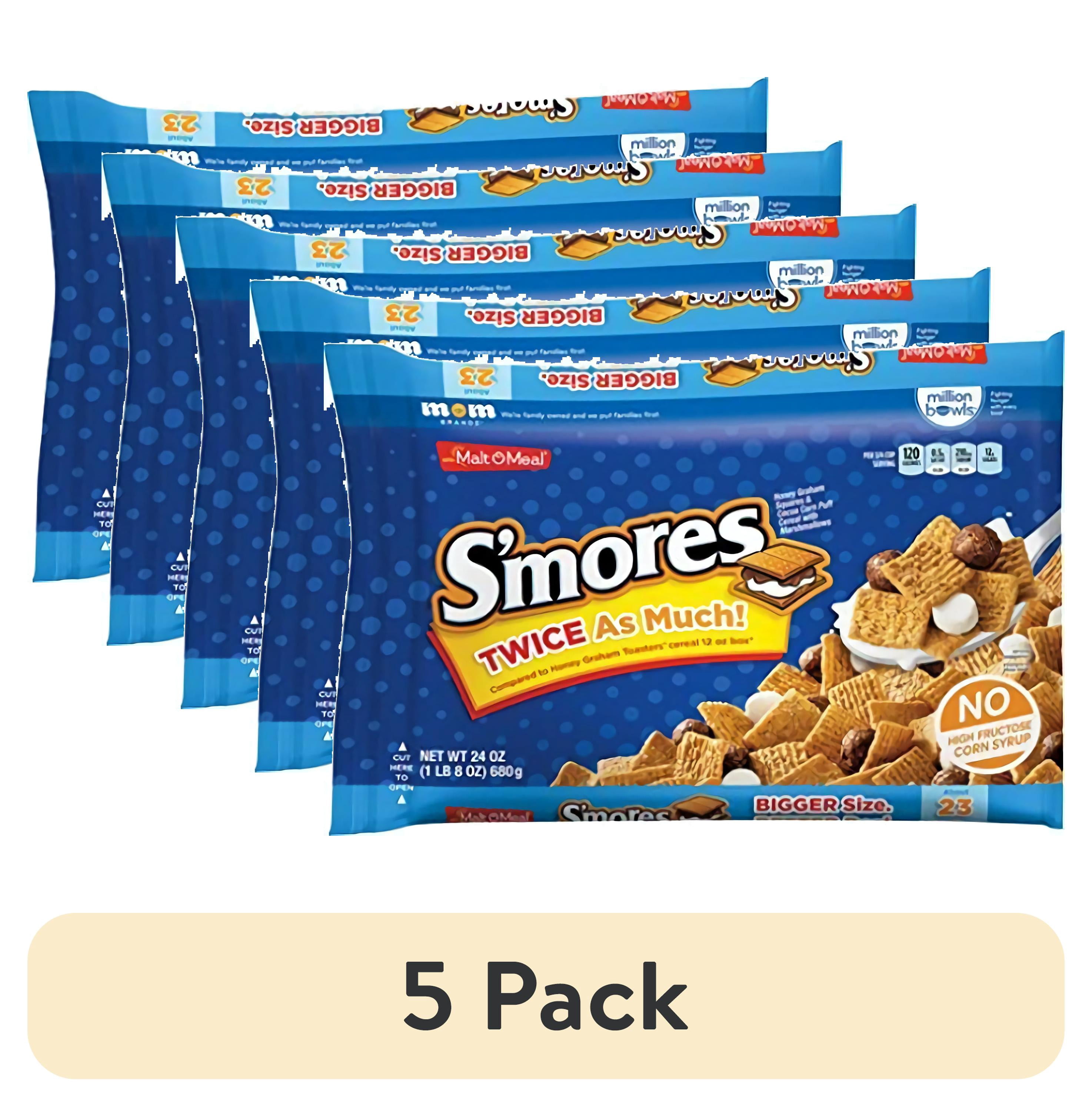 (5 pack) Malt-O-Meal Brand Cereals, Smores, 24-Ounce Bag (Pack of 3 ...