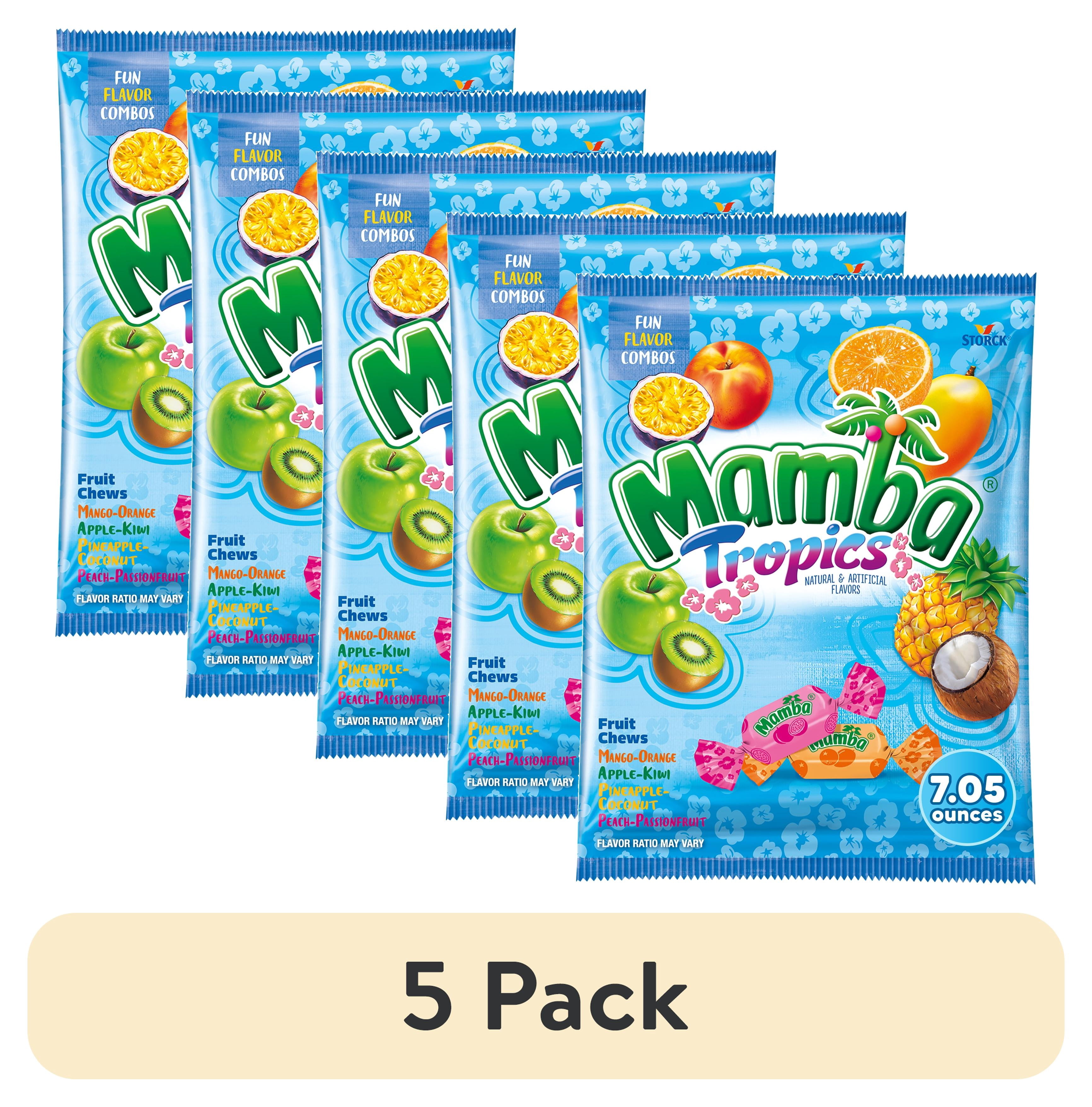 (5 pack) Mamba Tropics Fruit Chews Chewy Candy, 7.05 oz - Walmart.com