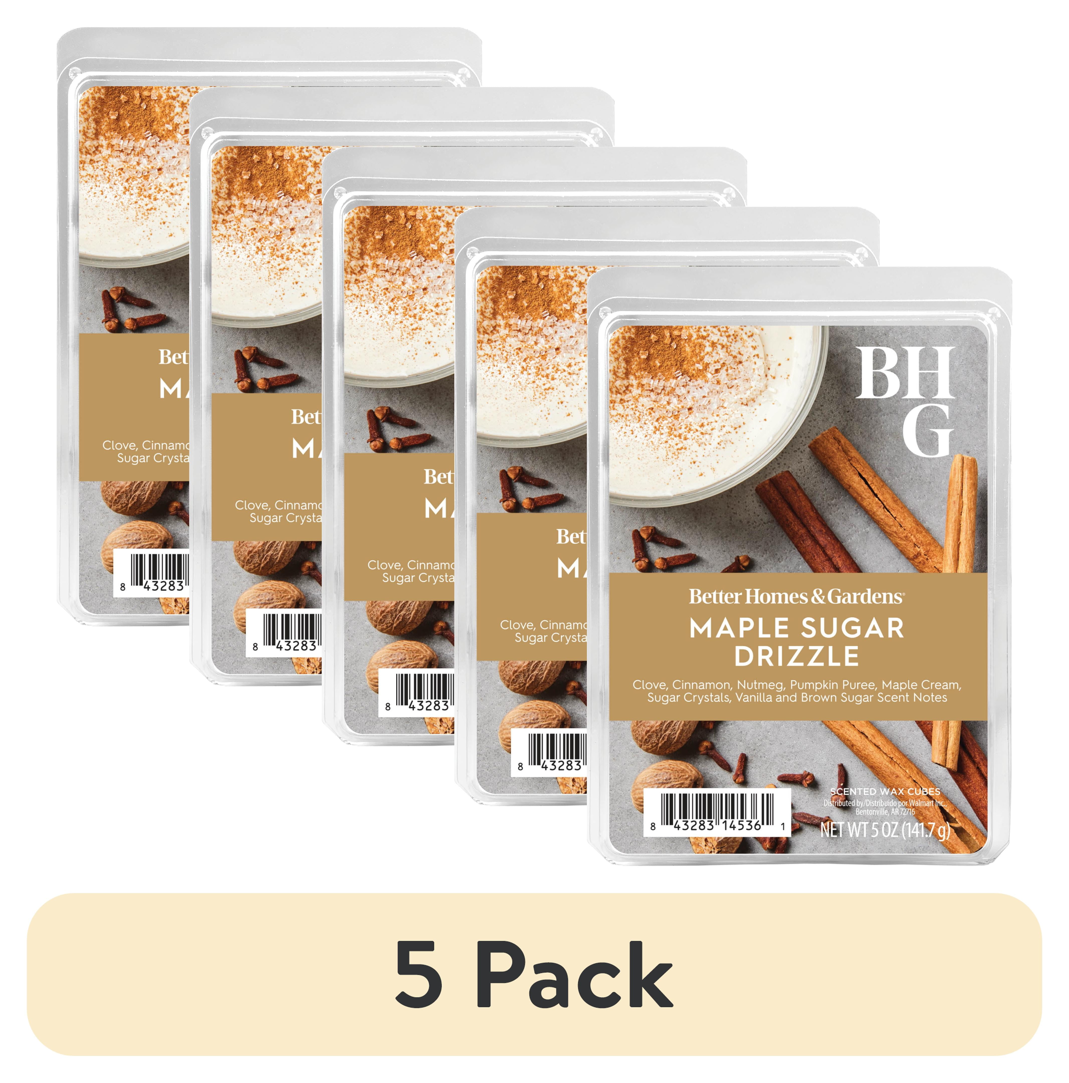 (5 pack) Maple Sugar Drizzle Scented Wax Melts, Better Homes & Gardens ...