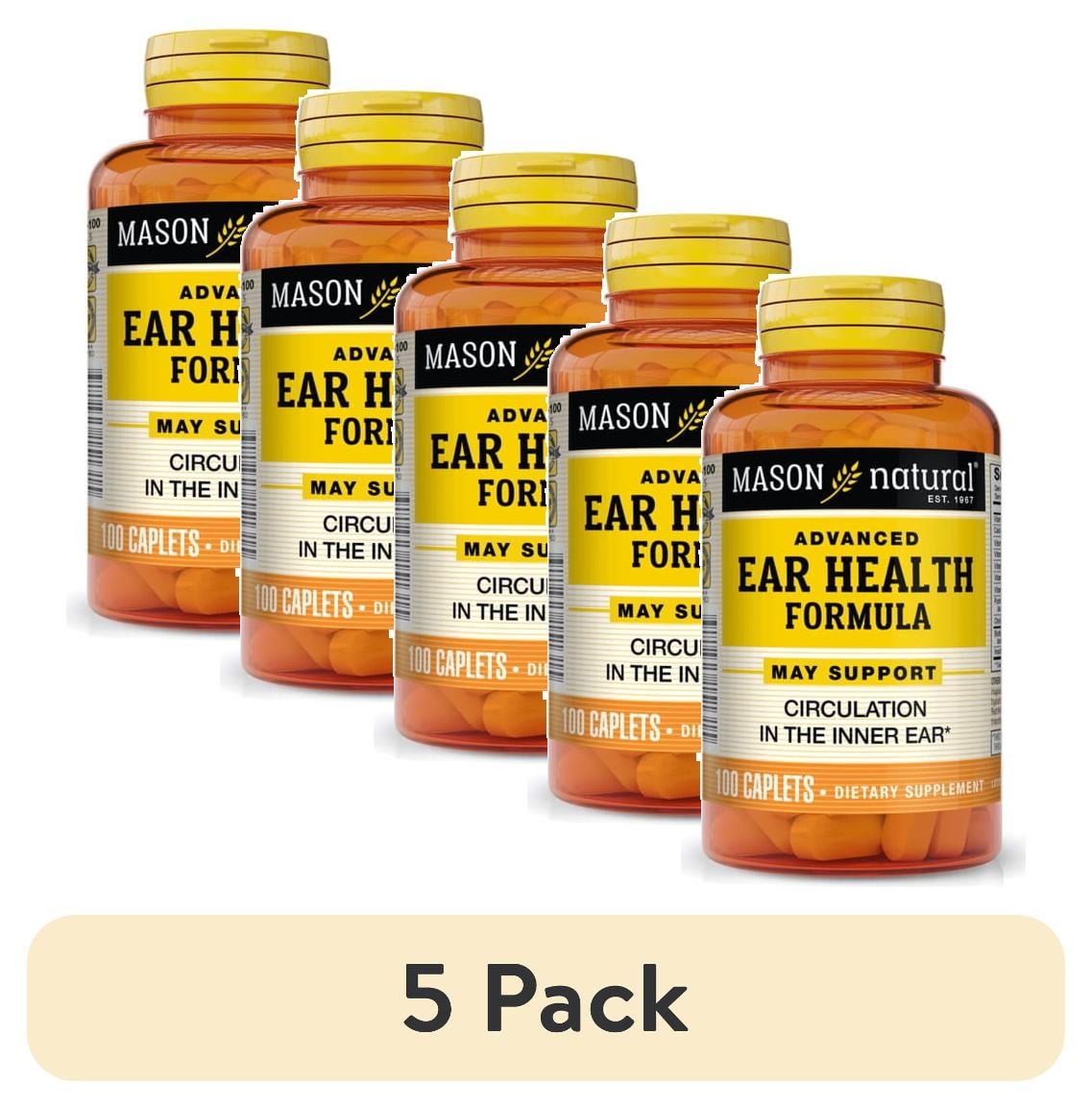 (5 pack) Mason Natural Advanced Ear Health Formula Supports Healthy ...