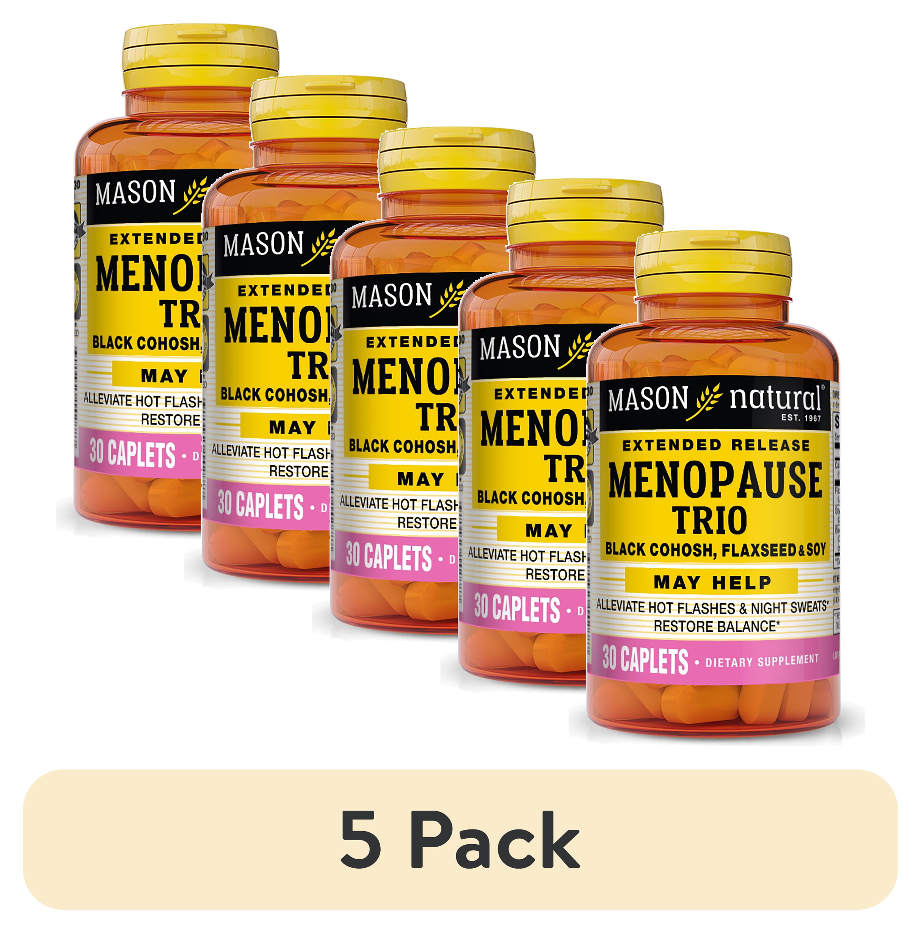 5 Pack Mason Natural Menopause Relief Trio With Black Cohosh