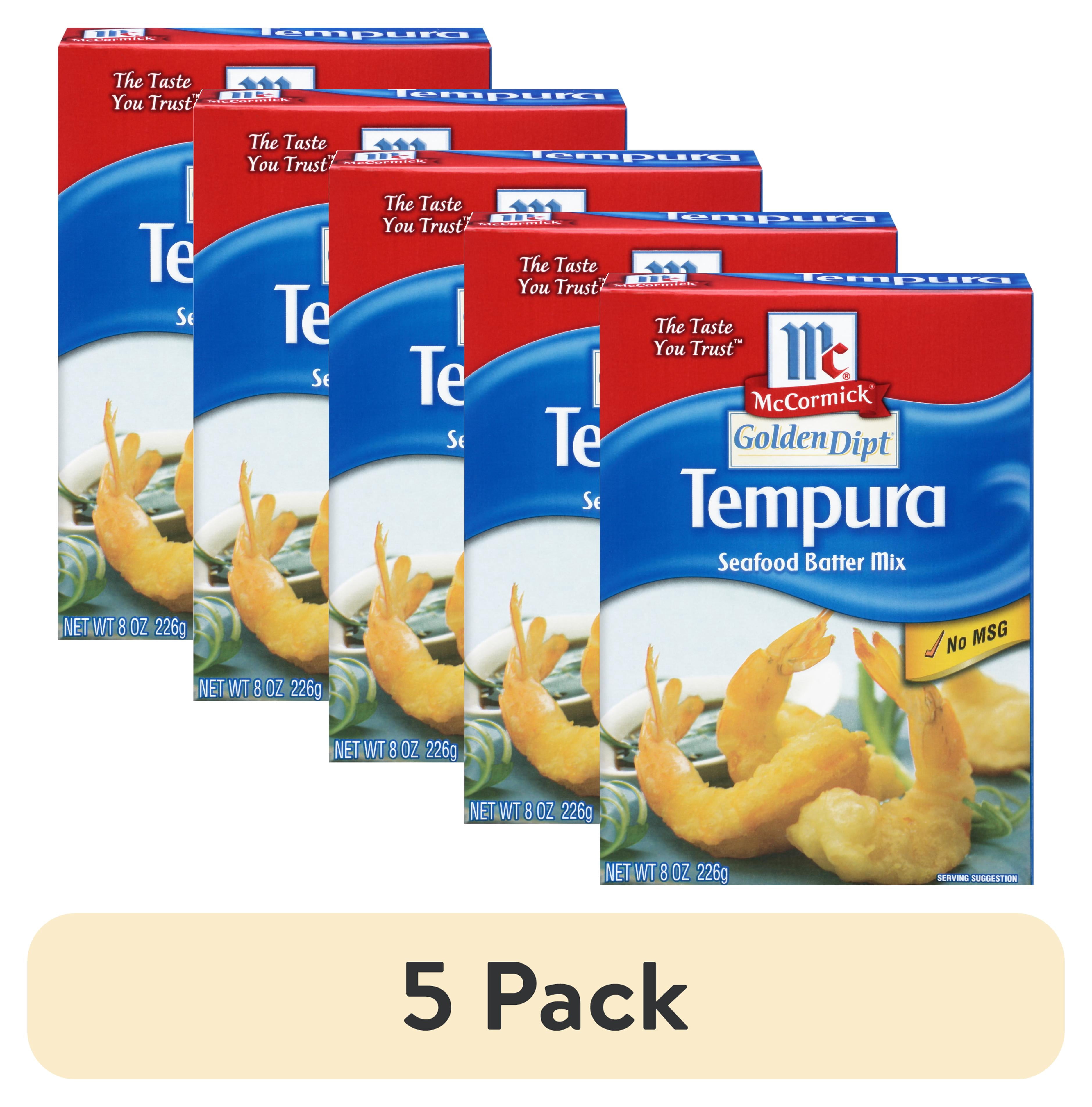 (5 pack) McCormick GOLDEN DIPT Tempura Seafood Batter Mix, 8.0 oz Box ...