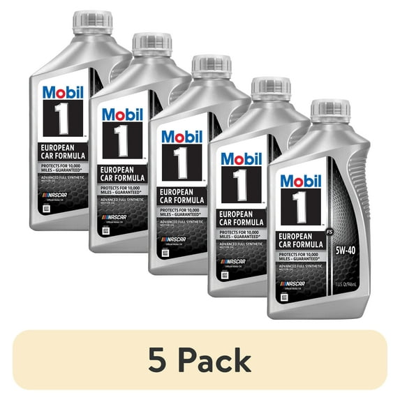 (5 pack) Mobil 1 FS European Car Formula Full Synthetic Motor Oil 5W-40 ...