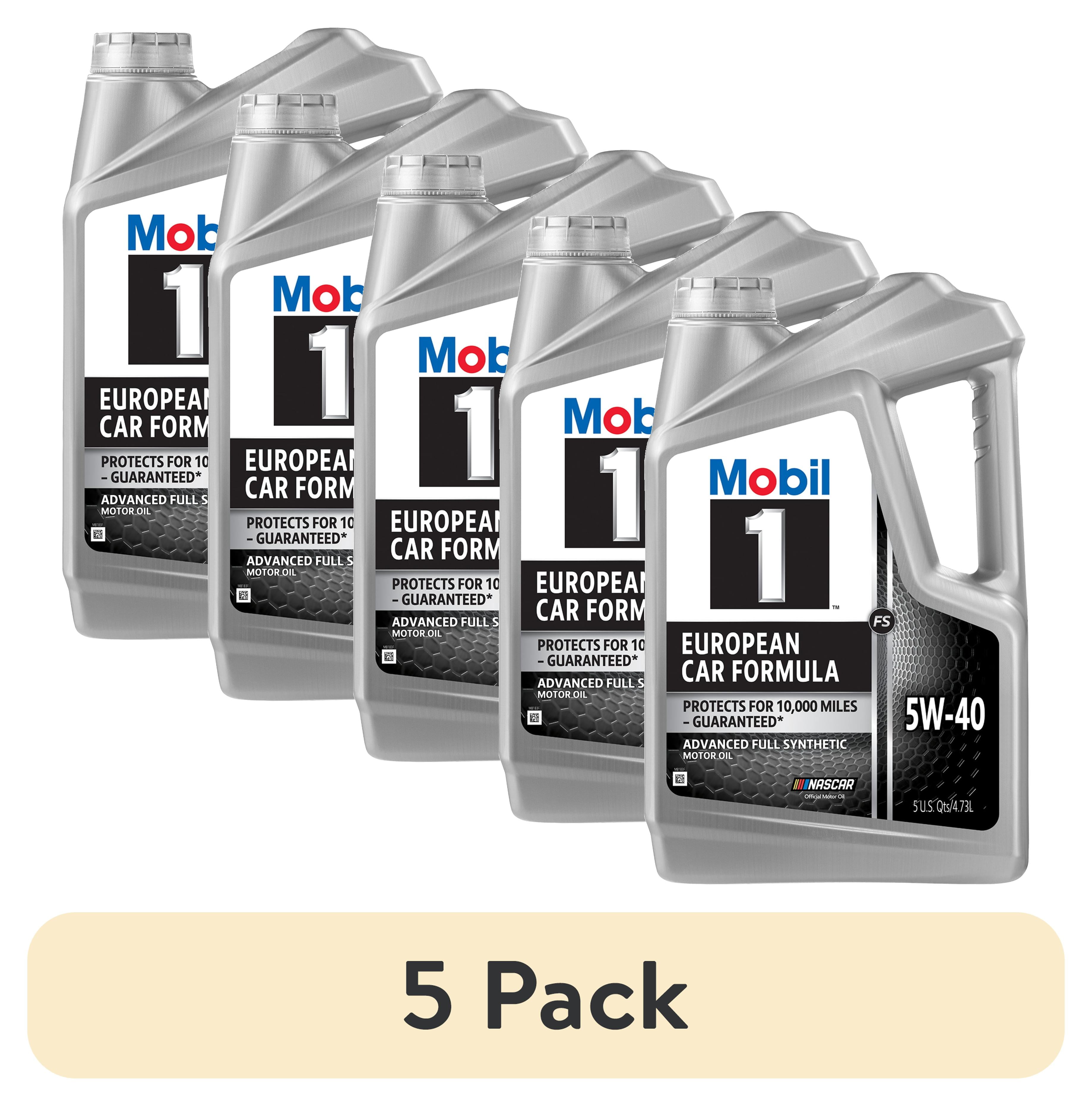 (5 pack) Mobil 1 FS European Car Formula Full Synthetic Motor Oil 5W-40 ...