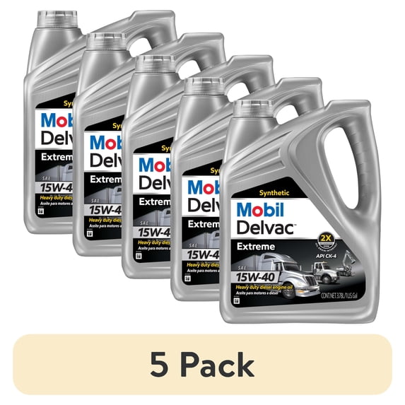 (5 pack) Mobil Delvac Extreme Heavy Duty Full Synthetic Diesel Engine ...