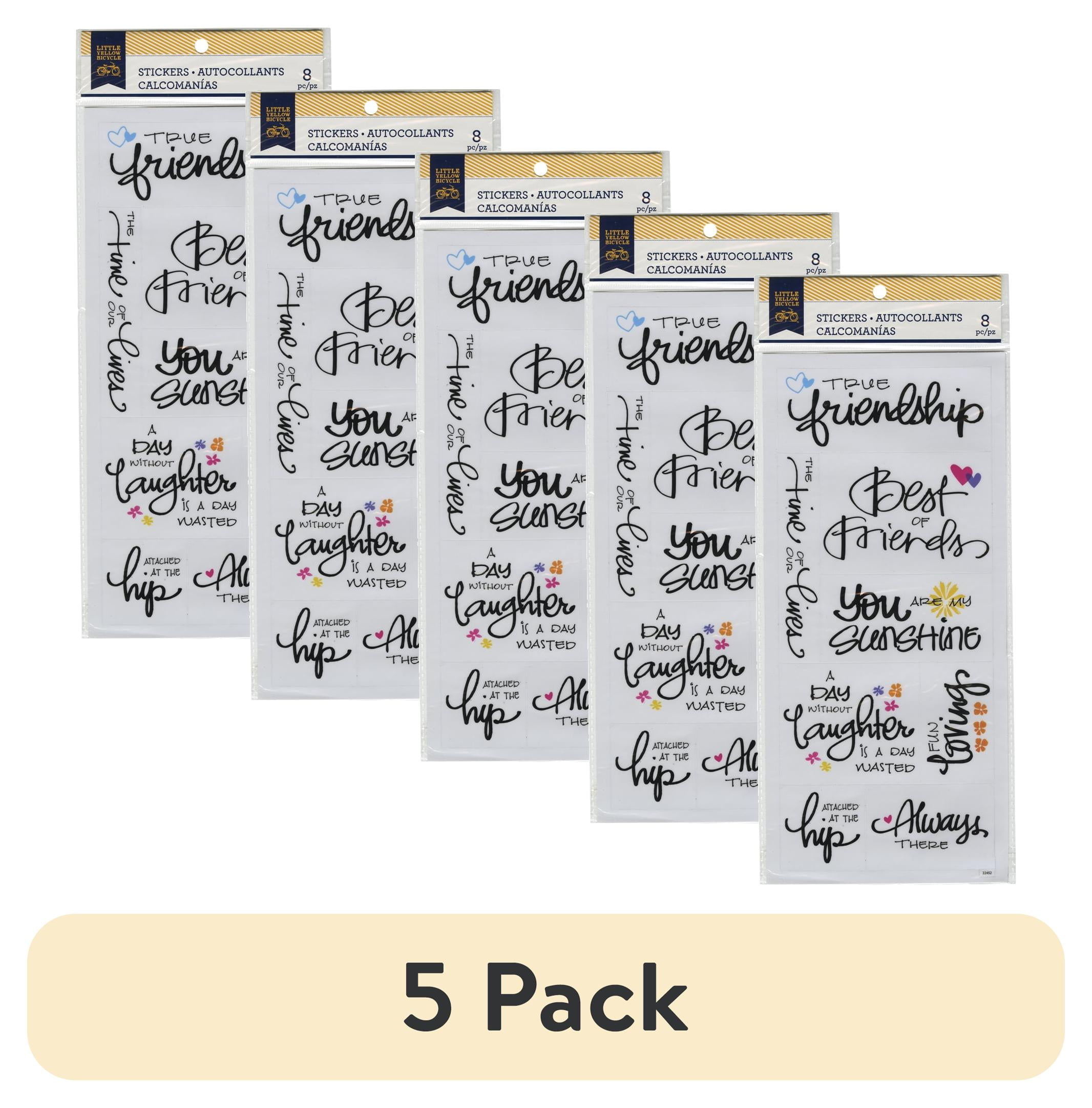 (5 pack) Little Yellow Bicycle Vellum Stickers-Friendship, Pk 6 ...