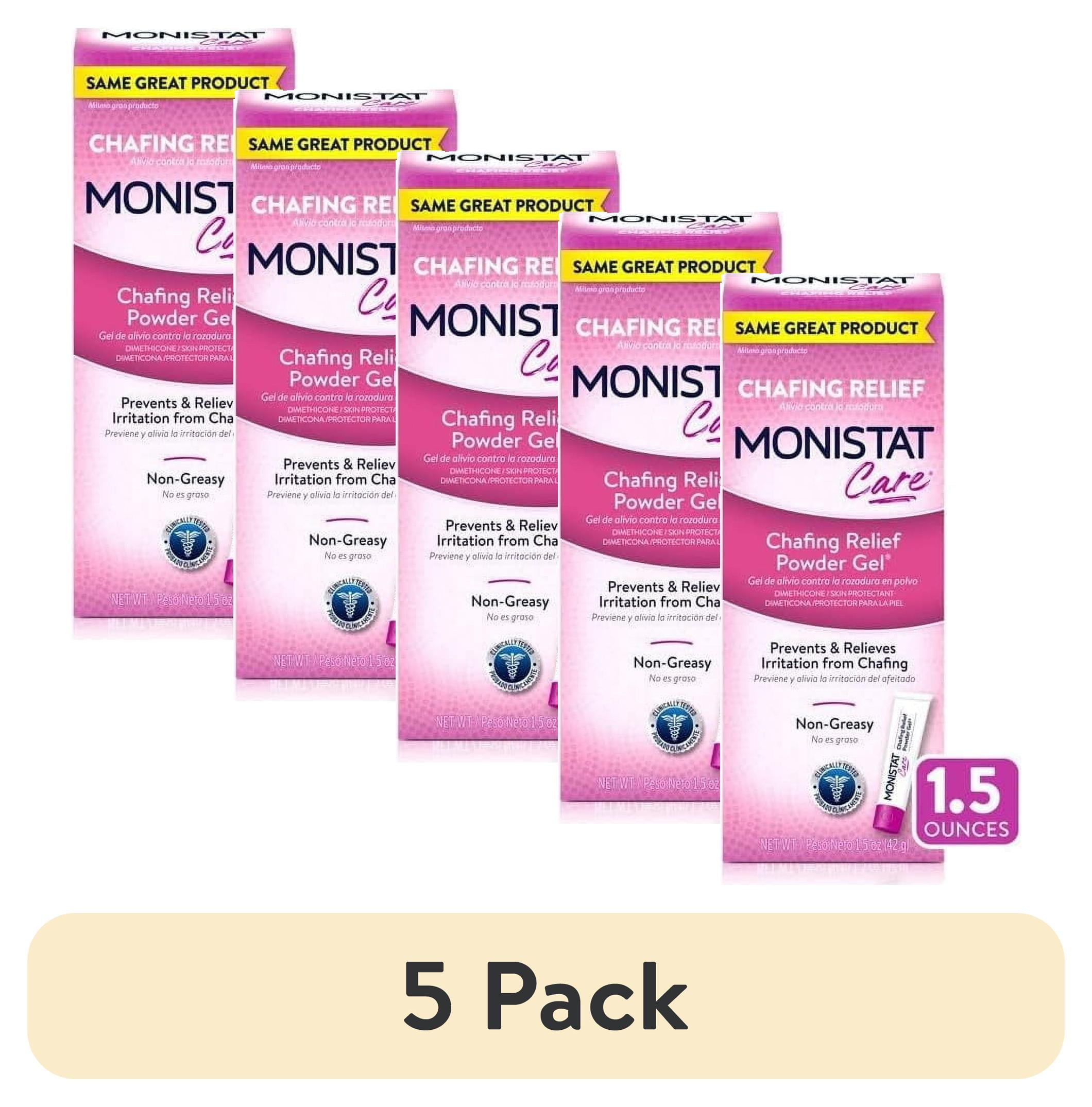 (5 pack) Monistat Soothing Care Chafing Relief Powder-Gel, 1.5-Ounce ...
