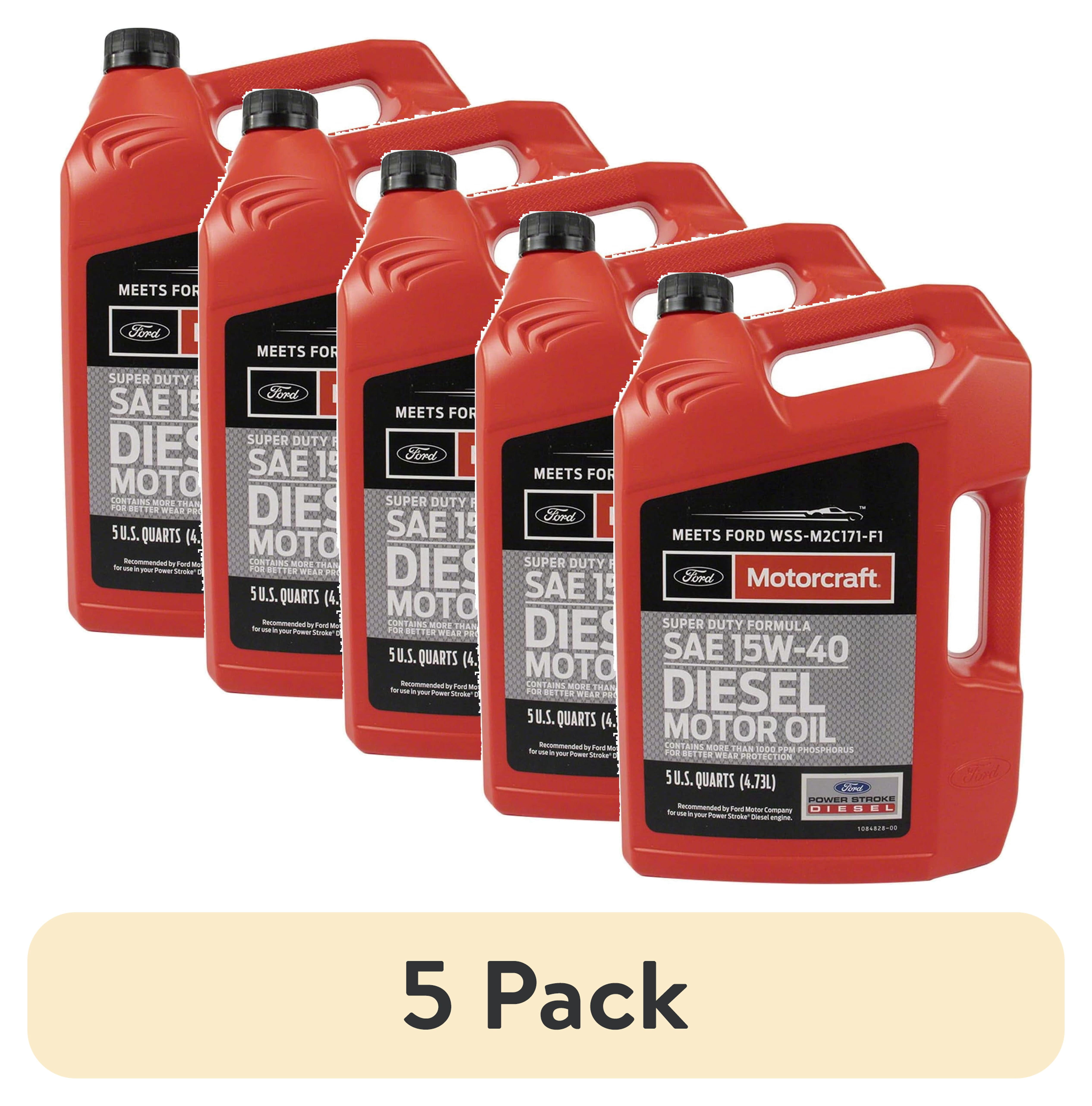 (5 pack) Motorcraft Diesel Motor Oil, 15W-40 - A premium-quality motor ...