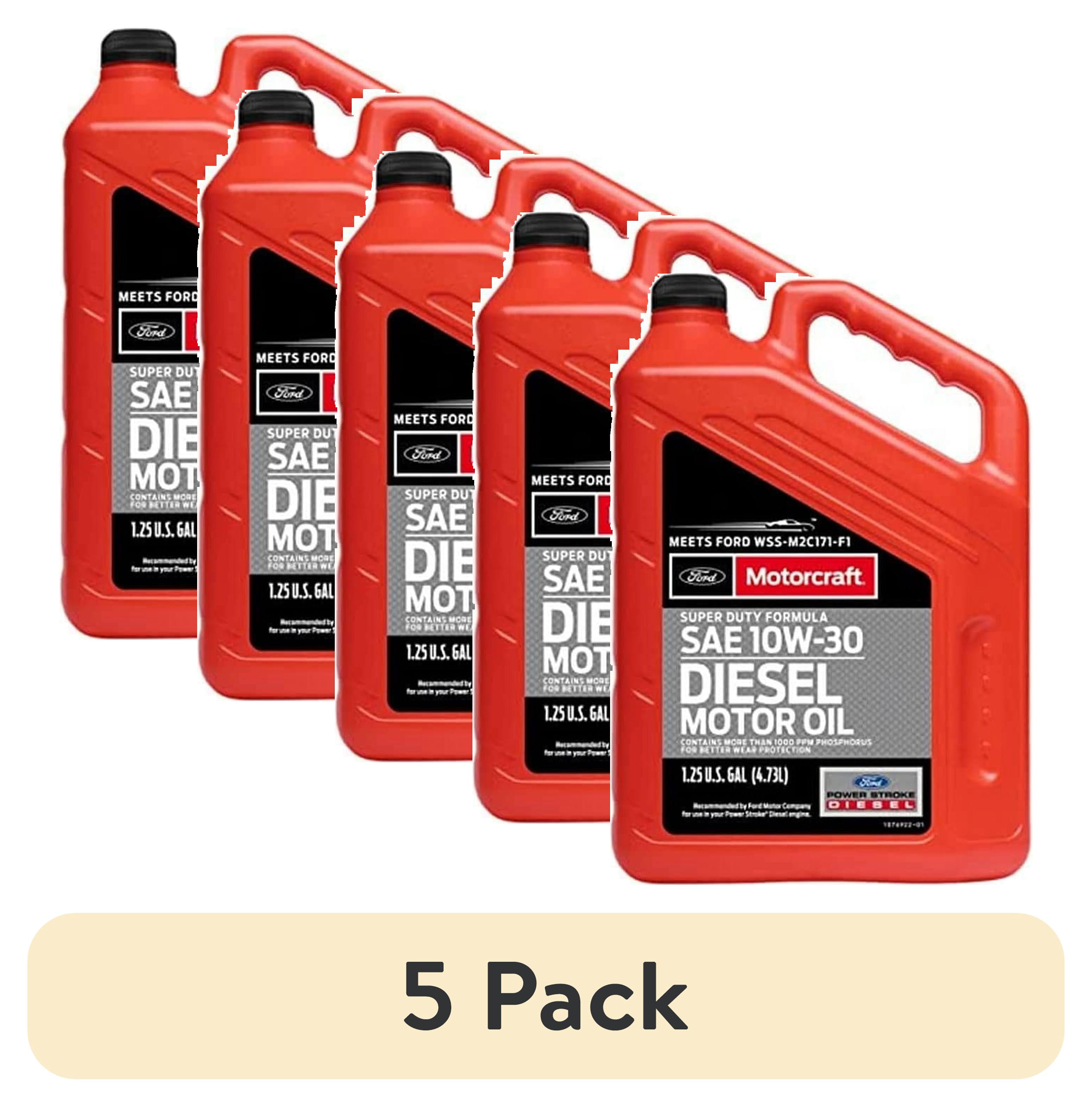 (5 pack) Motorcraft Super Duty Diesel Motor Oil, 10W-30 - A premium ...
