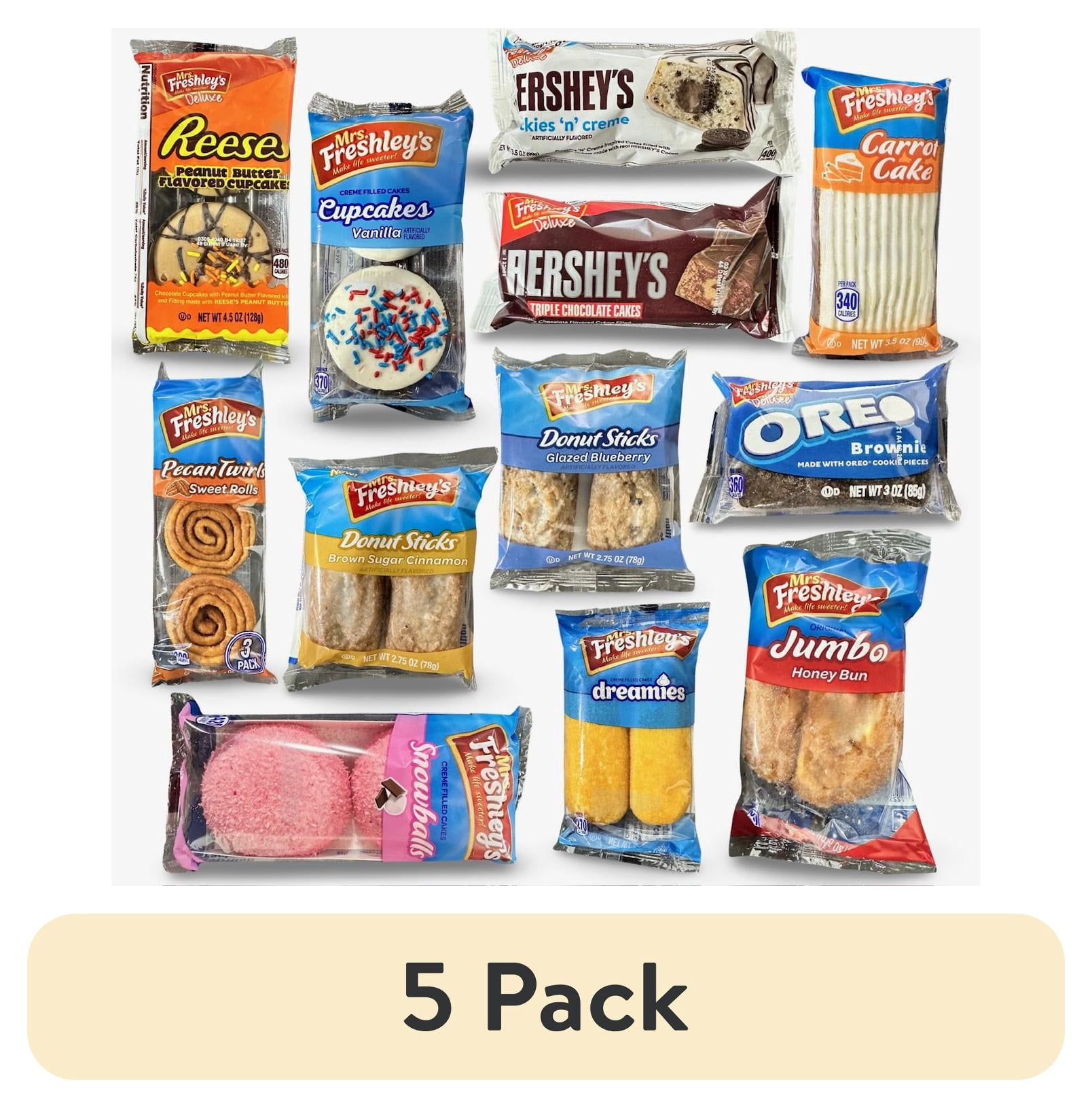 (5 pack) Mrs. Freshley's Variety Pack | Cupcakes, Honeybuns, Donuts ...