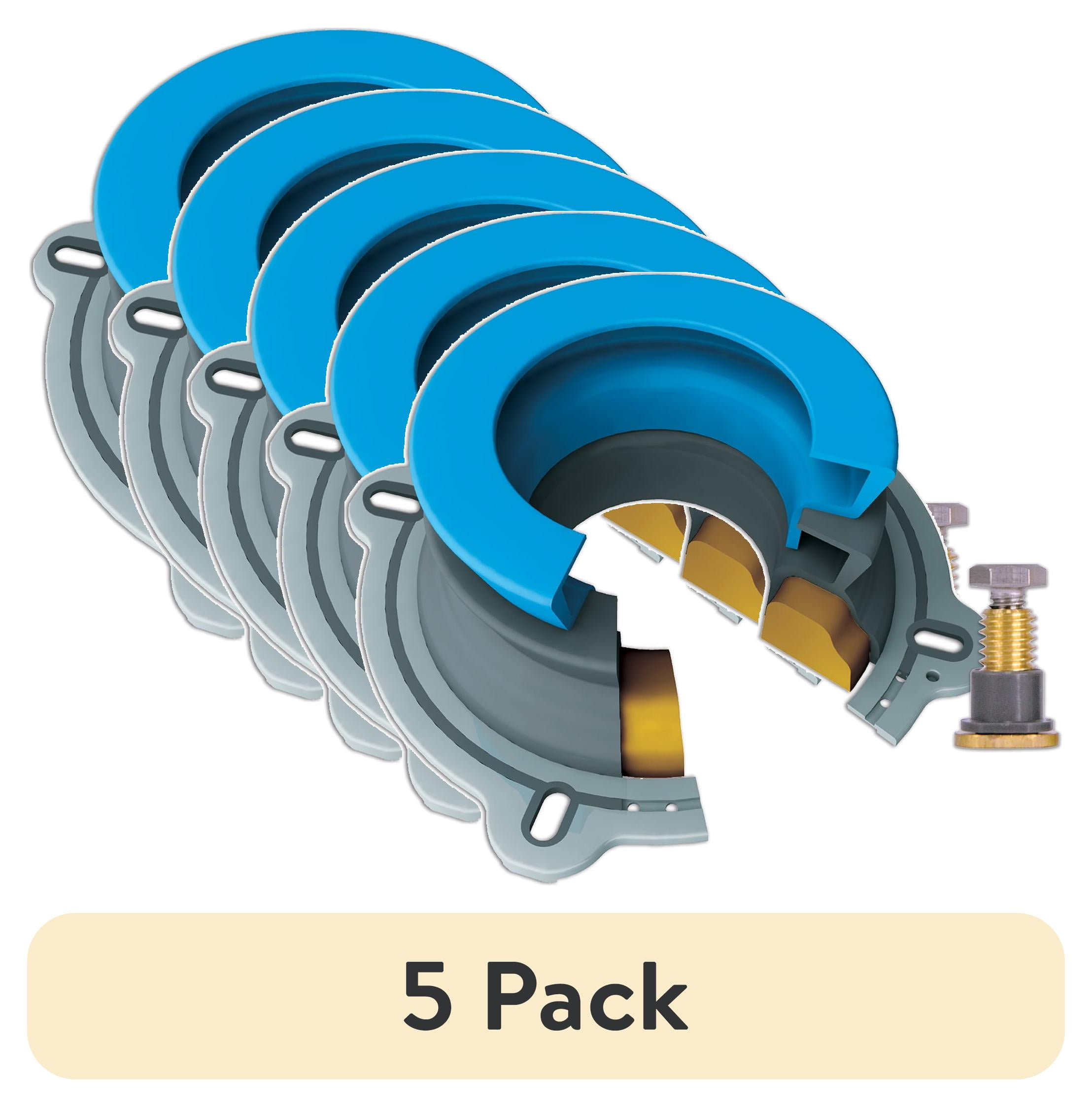 (5 pack) NEXT BY DANO All-in-One Toilet Installation Kit with Perfect ...