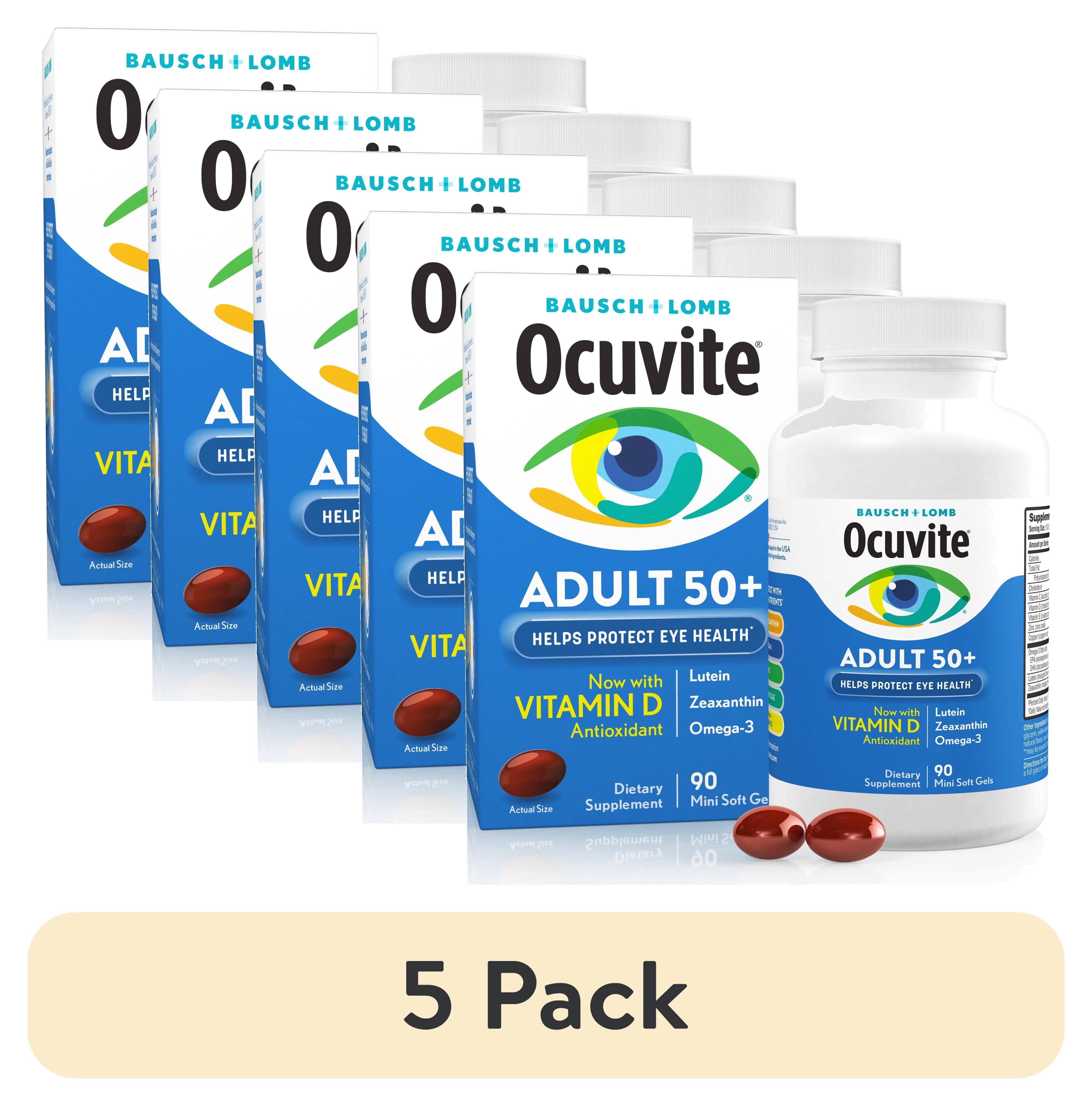 (5 pack) Ocuvite Adult 50 Plus Eye Vitamins & Mineral Supplements ...