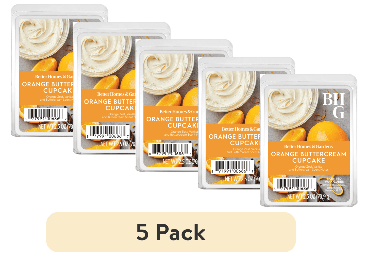 Better Homes Orange Buttercream Cupcake Scented Wax Melts - Walmart.com