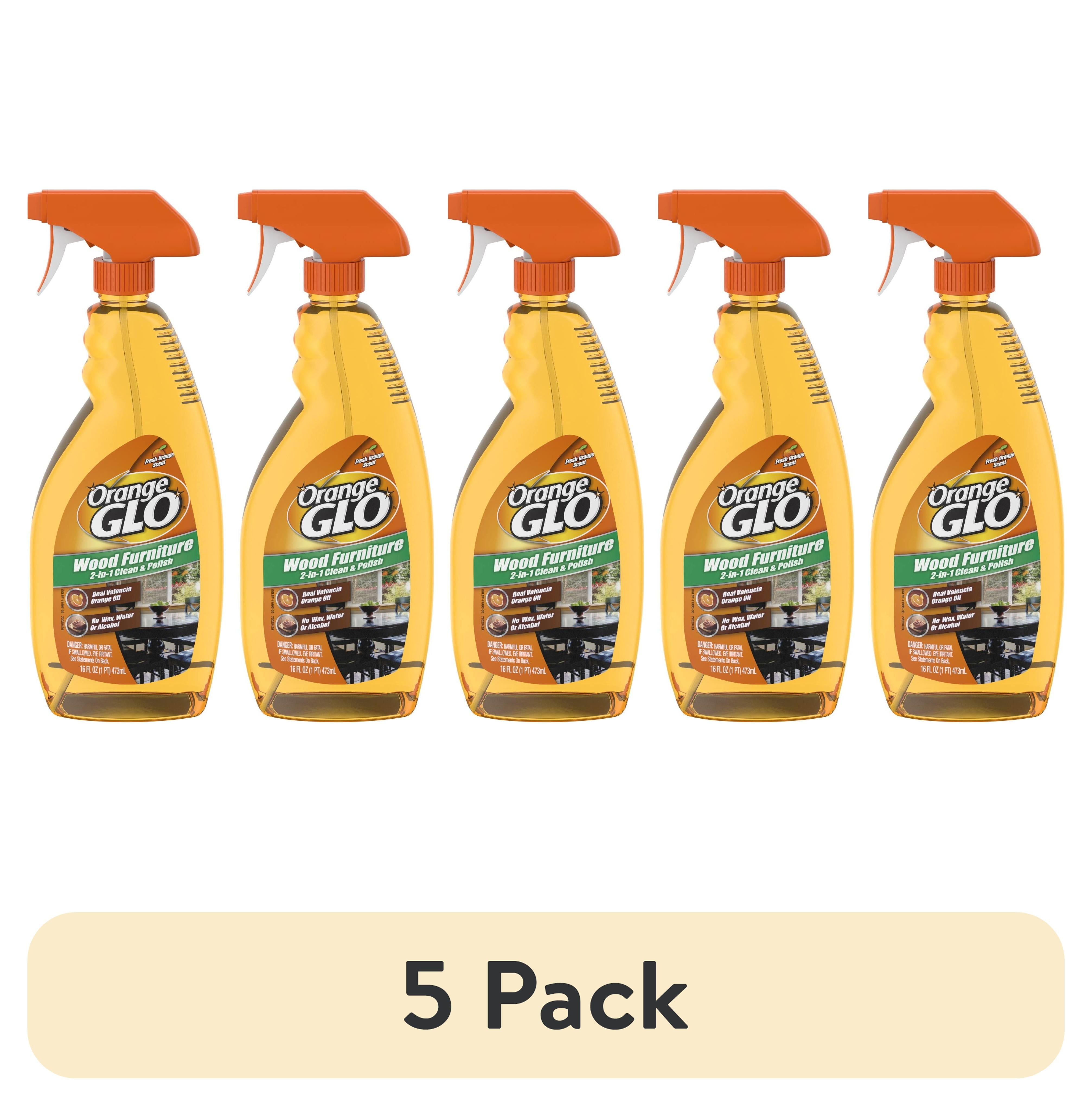 (5 pack) Orange Glo Wood Furniture 2-in-1 Clean & Polish Spray, 16 oz ...
